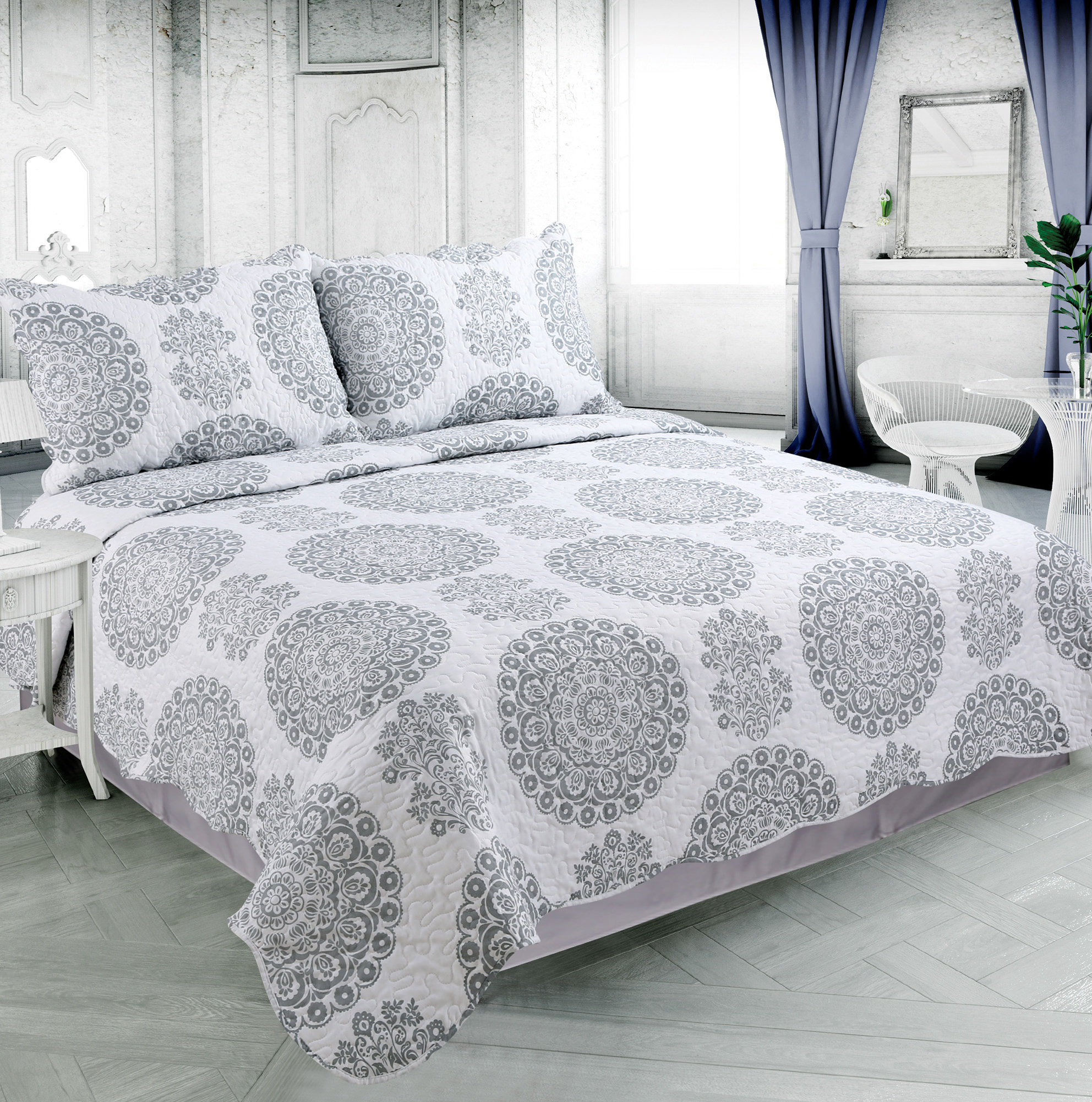 Marina Decoration Beauty Sleep Bedding Rich Printed Luxury Quilt Set ...