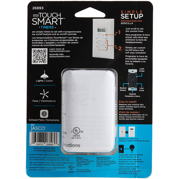 myTouchSmart Simple Set In-Wall Digital Timer | Wayfair