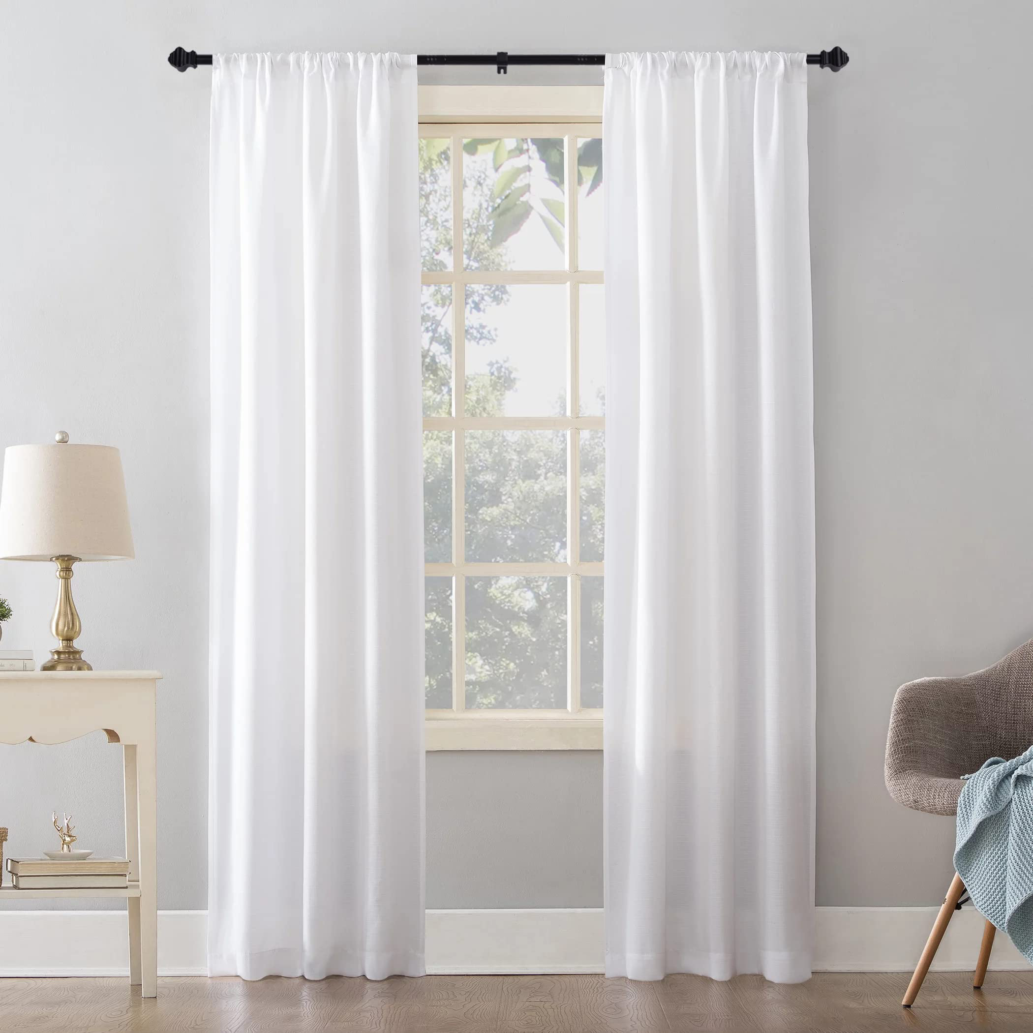 Lark Manor Stainless Steel Curtain Rod Set - 46-78 Inch Adjustable ...