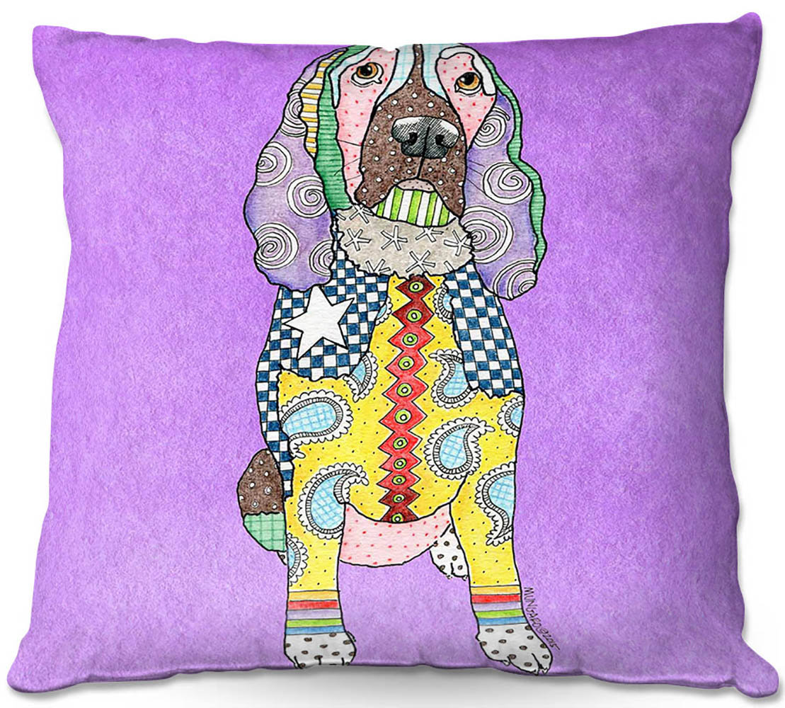DiaNoche Designs Couch Springer Spaniel Dog Throw Pillow | Wayfair