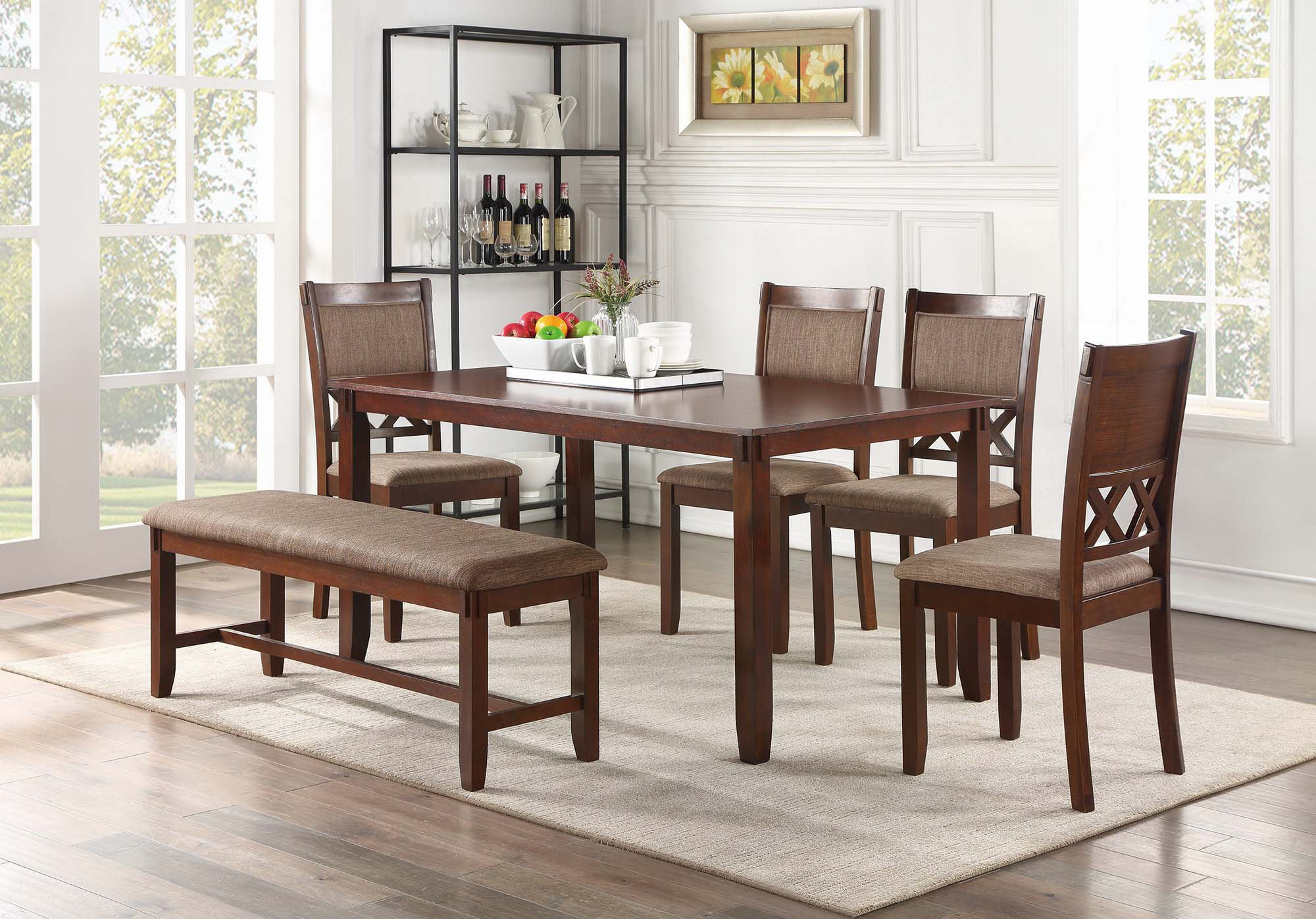 Lark Manor™ Dining Room Furniture Unique Modern 6Pc Set Dining Table ...