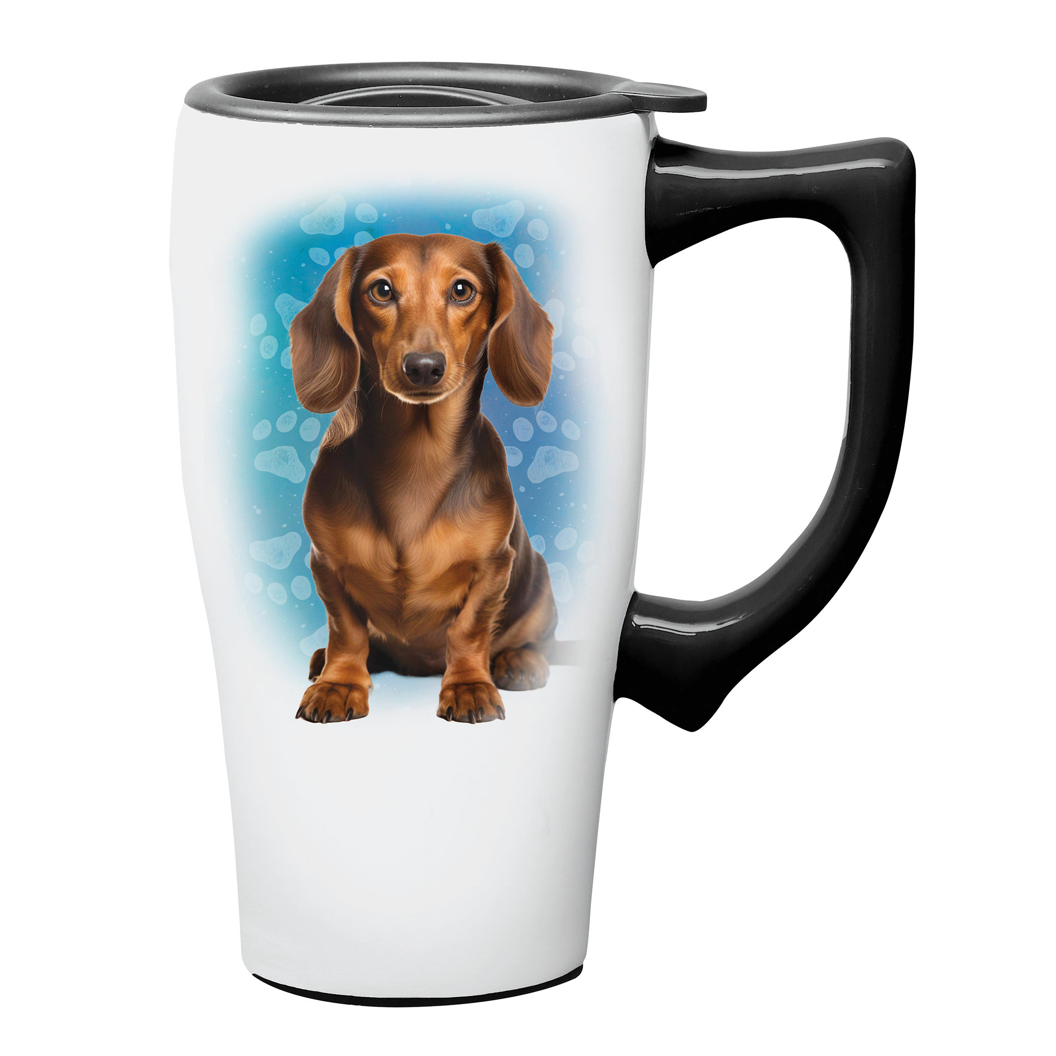 Winston Brands Dog 18 oz. Ceramic Dishwasher Safe Travel Mug | Wayfair