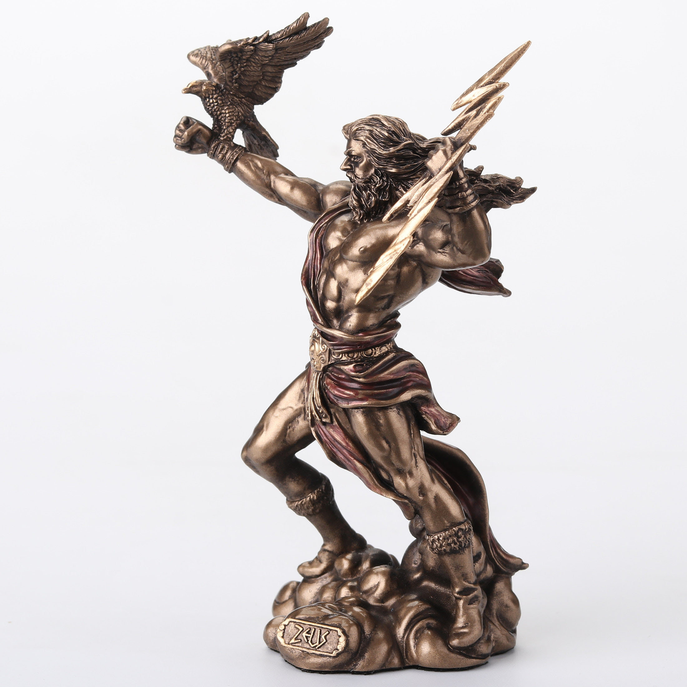Trinx 4.33 inches Height Polyresin Zeus Greek God of the Sky Holding ...