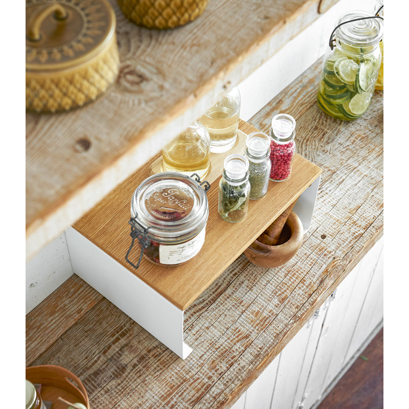 Yamazaki USA Tosca Yamazaki Home Wood-Top Stackable Kitchen Rack ...