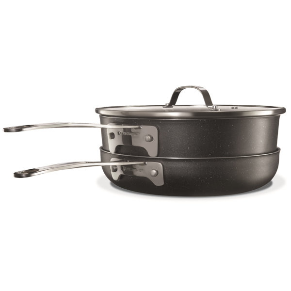 Granitestone Stackable Space Saving 3 Piece Aluminum Non Stick Cookware ...