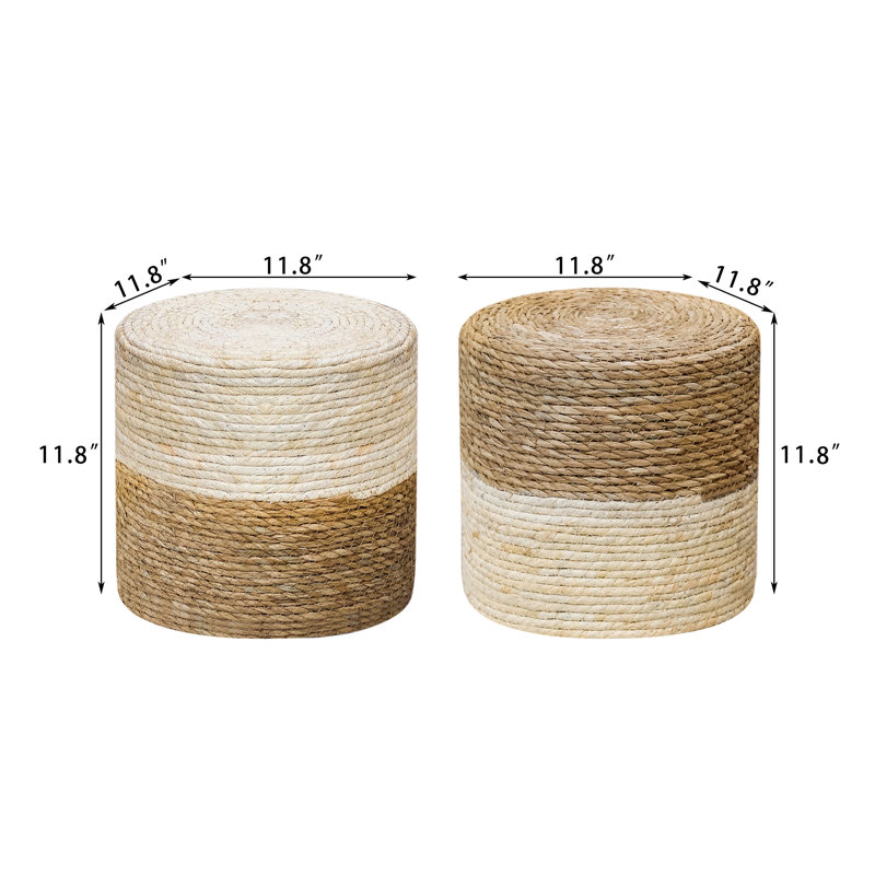 Highland Dunes Analuz 11.8" Wide Cylinder Footstool Ottoman & Reviews ...