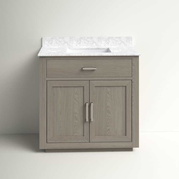 Sand & Stable Ingalls 36'' Single Bathroom Vanity with Marble Top ...