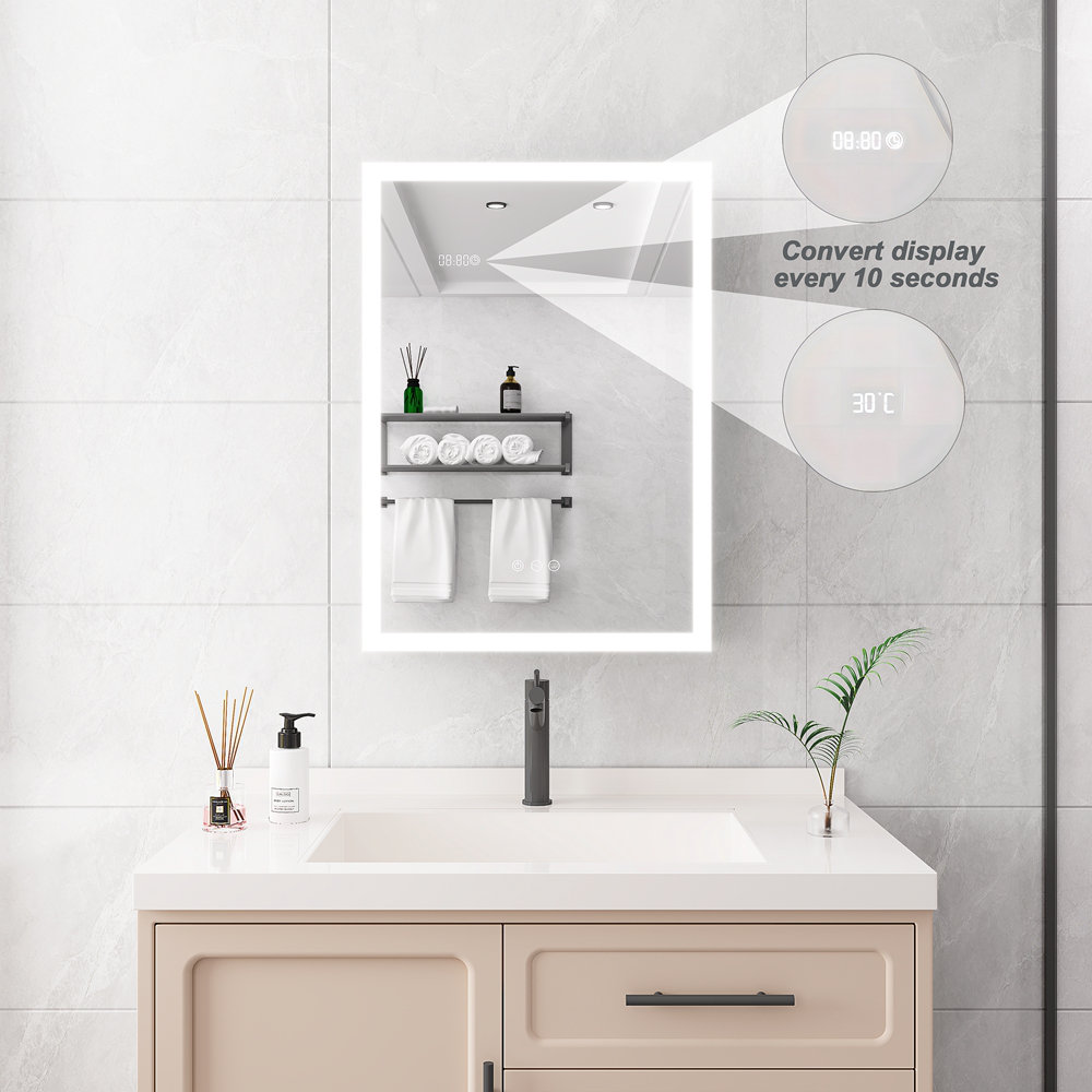 Ivy Bronx Bathroom Medicine Cabinet With Lights, 28×20 Inch LED ...
