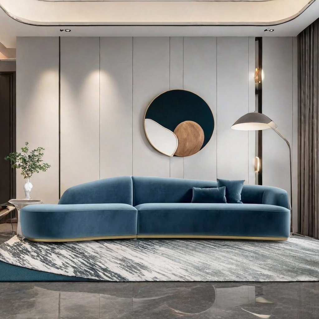 Walkoly Simple Light Luxury Curved Sofa - Wayfair Canada