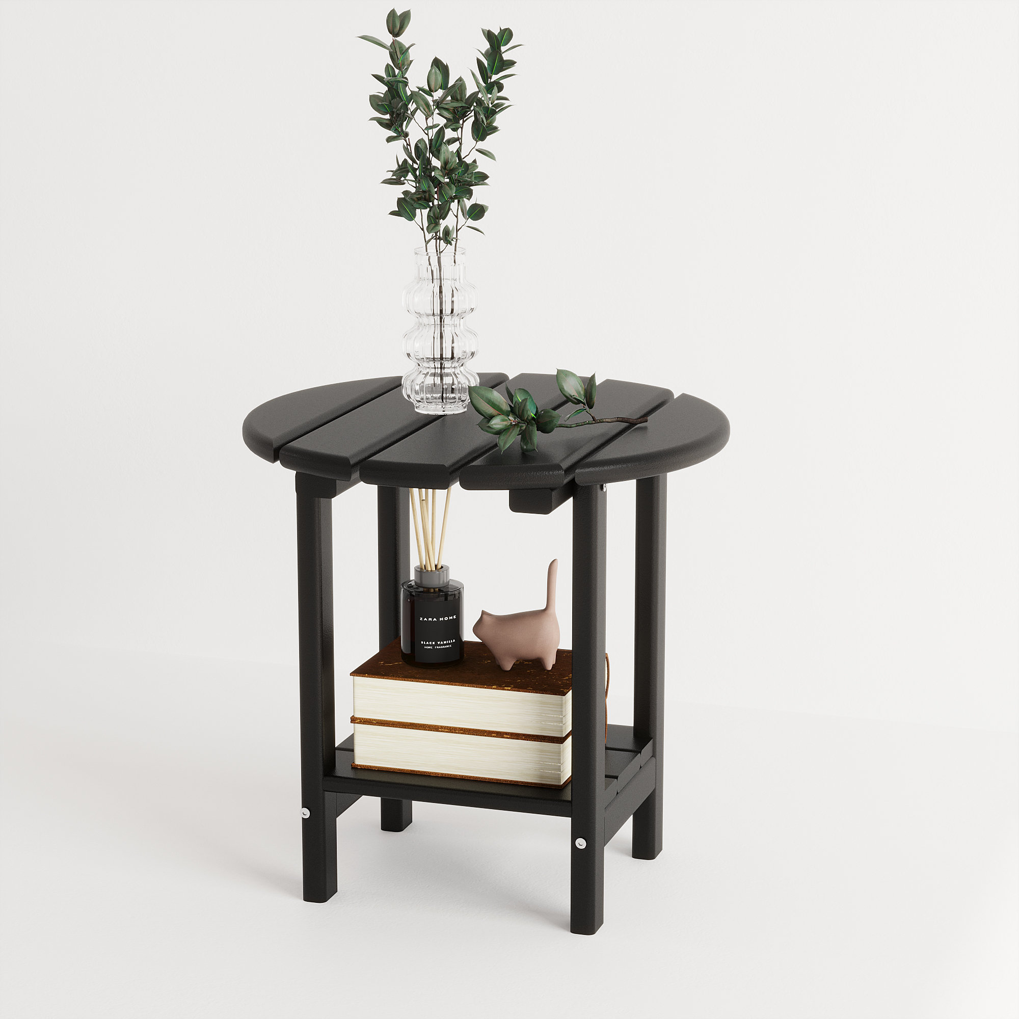 Winston Porter Dhanisha Round Outdoor Plastic/Resin Adirondack Side ...