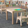 Bright Beginnings Commercial Grade Square Wooden Preschool Classroom ...