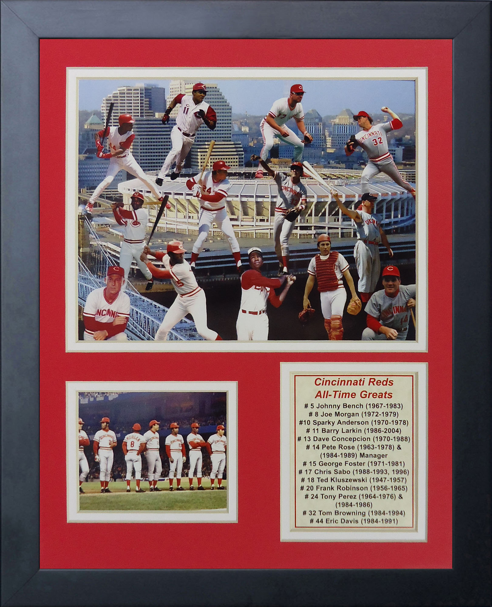 Legends Never Die Cincinnati Reds Greats Framed Memorabilia | Wayfair