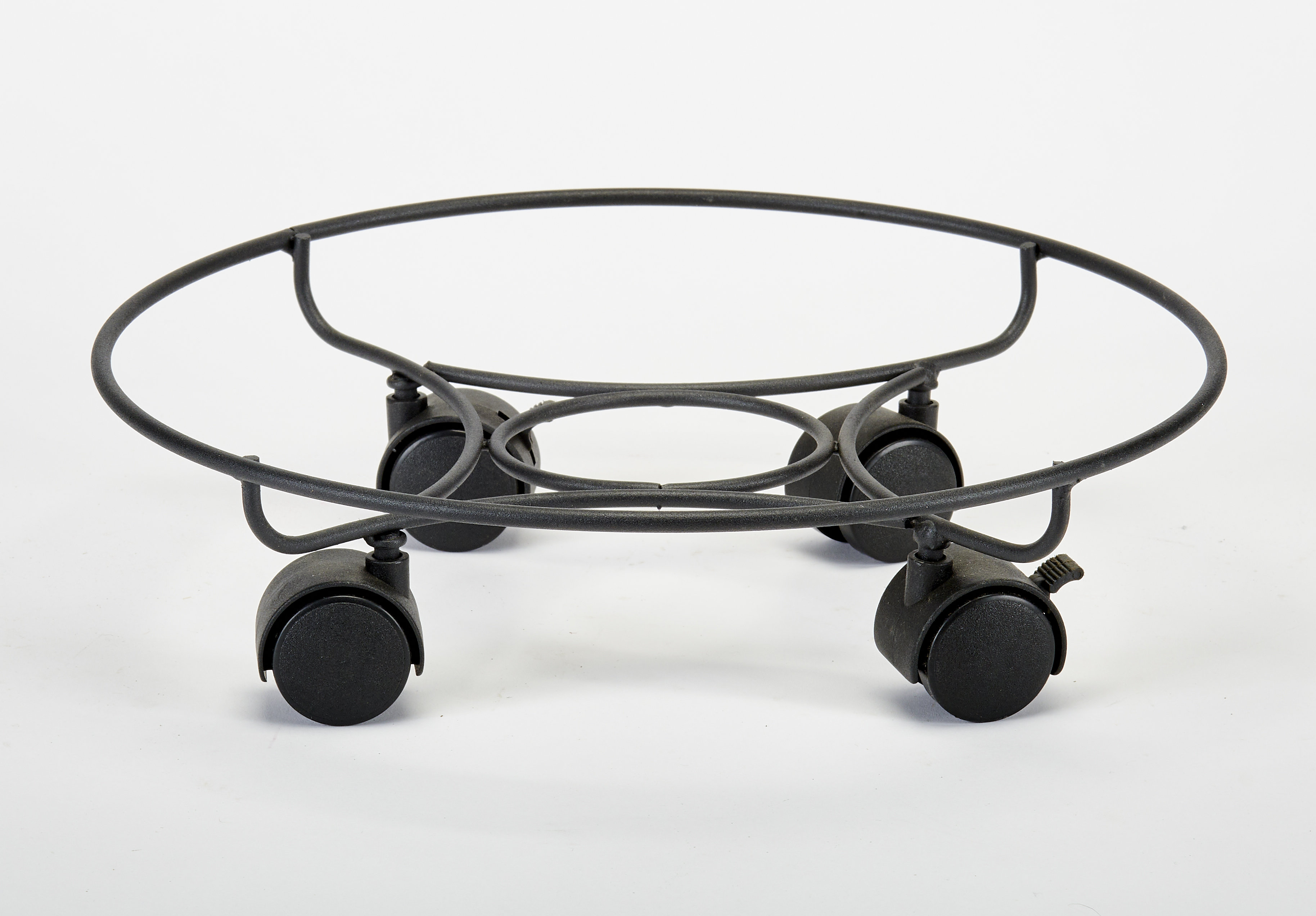 Arlmont & Co. 13" Iron Round Caddie For Flower Pots And Planters With ...