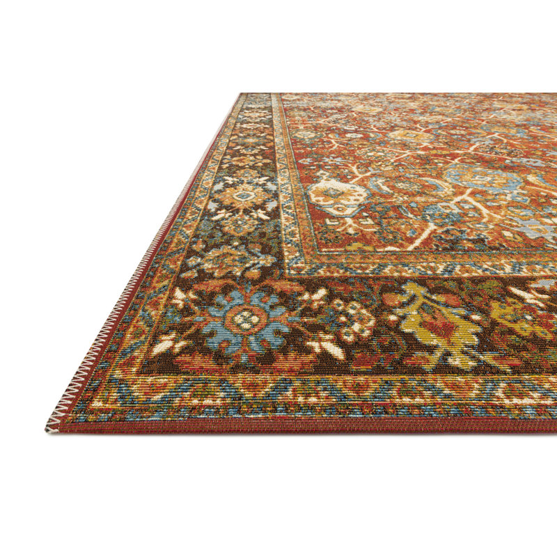 Darby Home Co Odum Oriental Brown/Rust Area Rug & Reviews | Wayfair