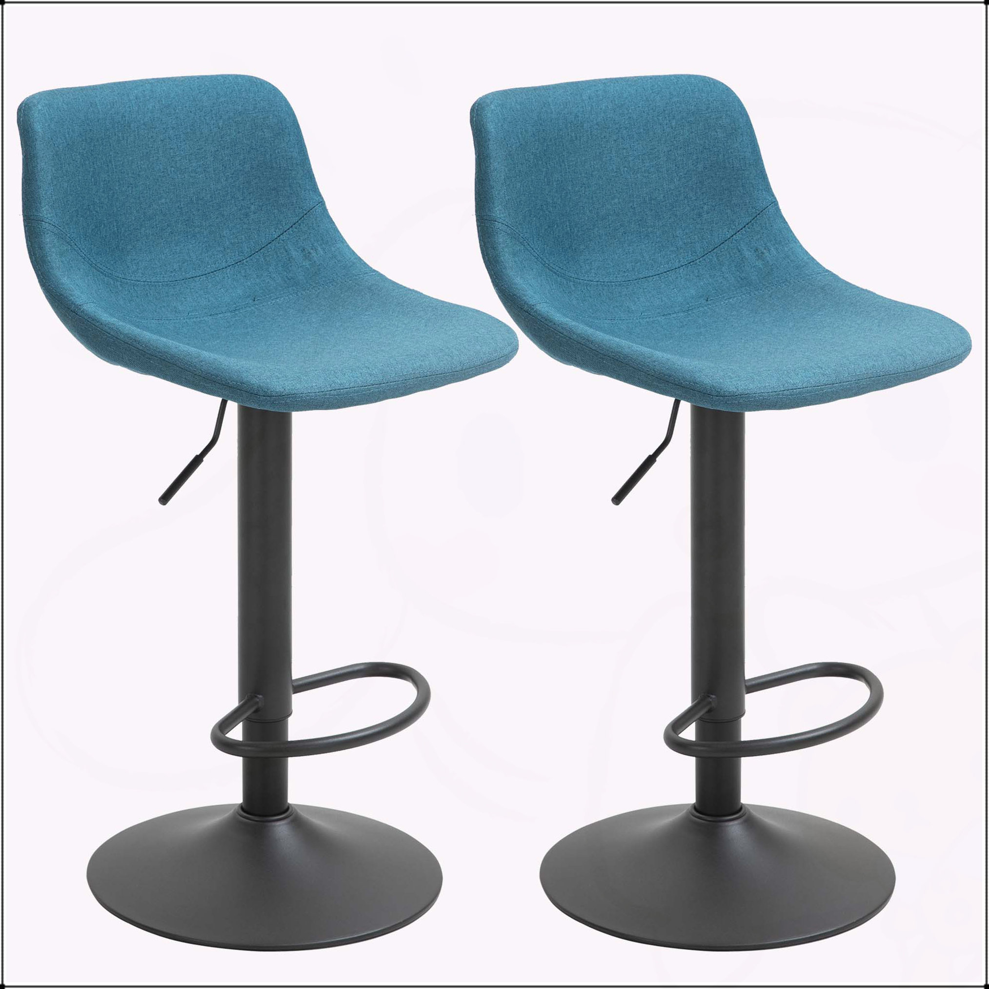 George Oliver Comfortable and Adjustable Bar Stools with Swivel and ...