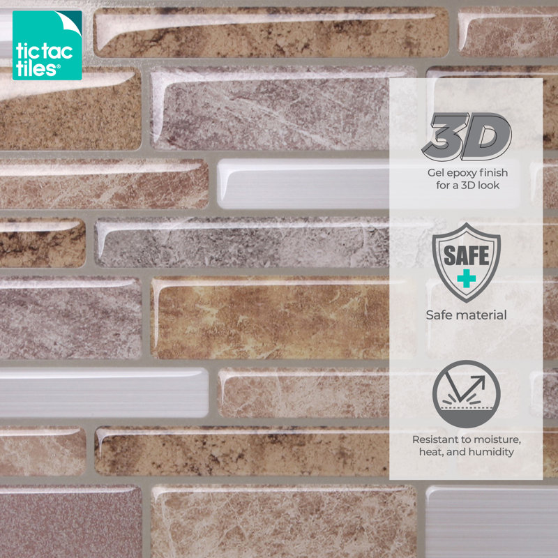 TicTacTiles PVC Peel and Stick Mosaic Tile & Reviews | Wayfair