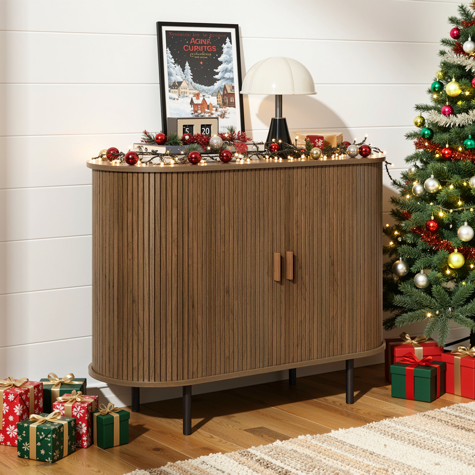 Ebern Designs 40'' Sideboard Storage Cabinet With Doors And Shelves ...