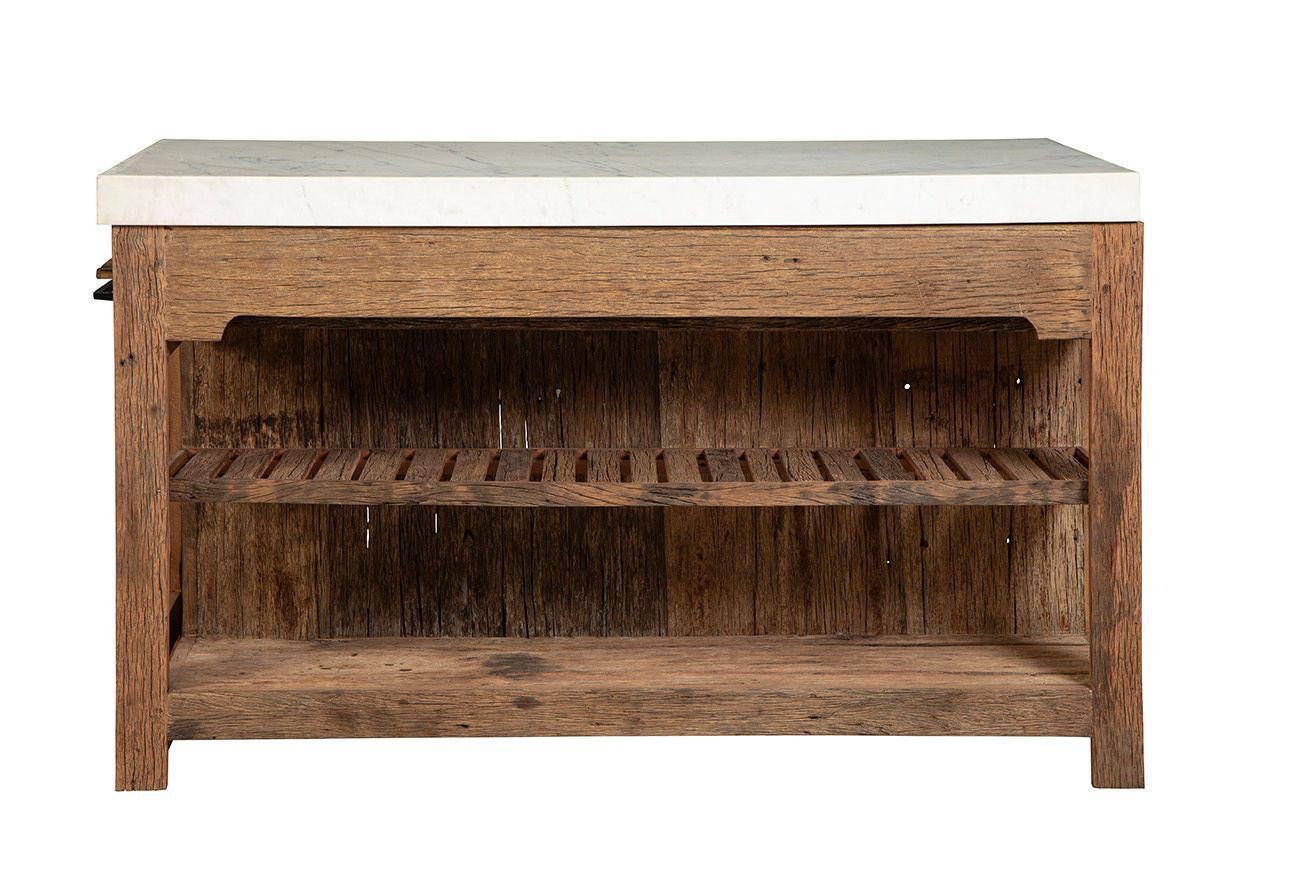 Furniture Classics Rustic 61" Wide Oak Kitchen Island, Natural | Perigold