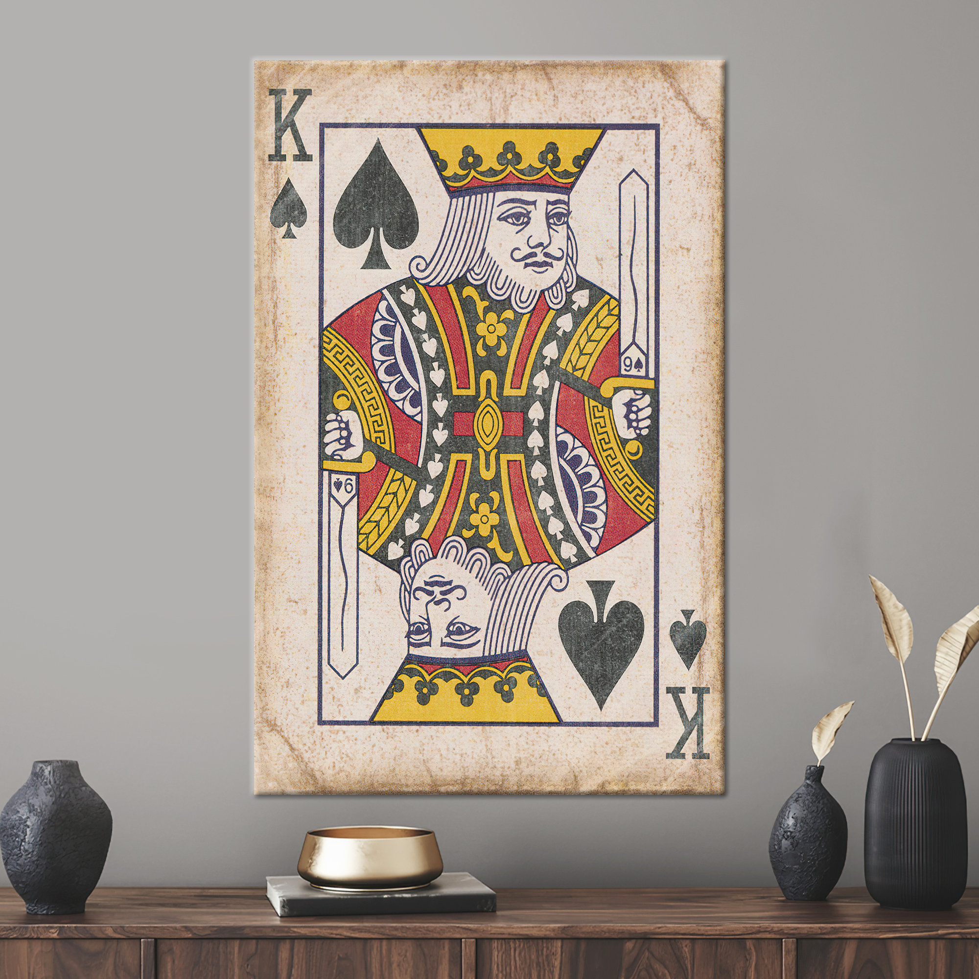 kayra export King of Hearts Abstract Wall Art for Play Room - Stylish ...