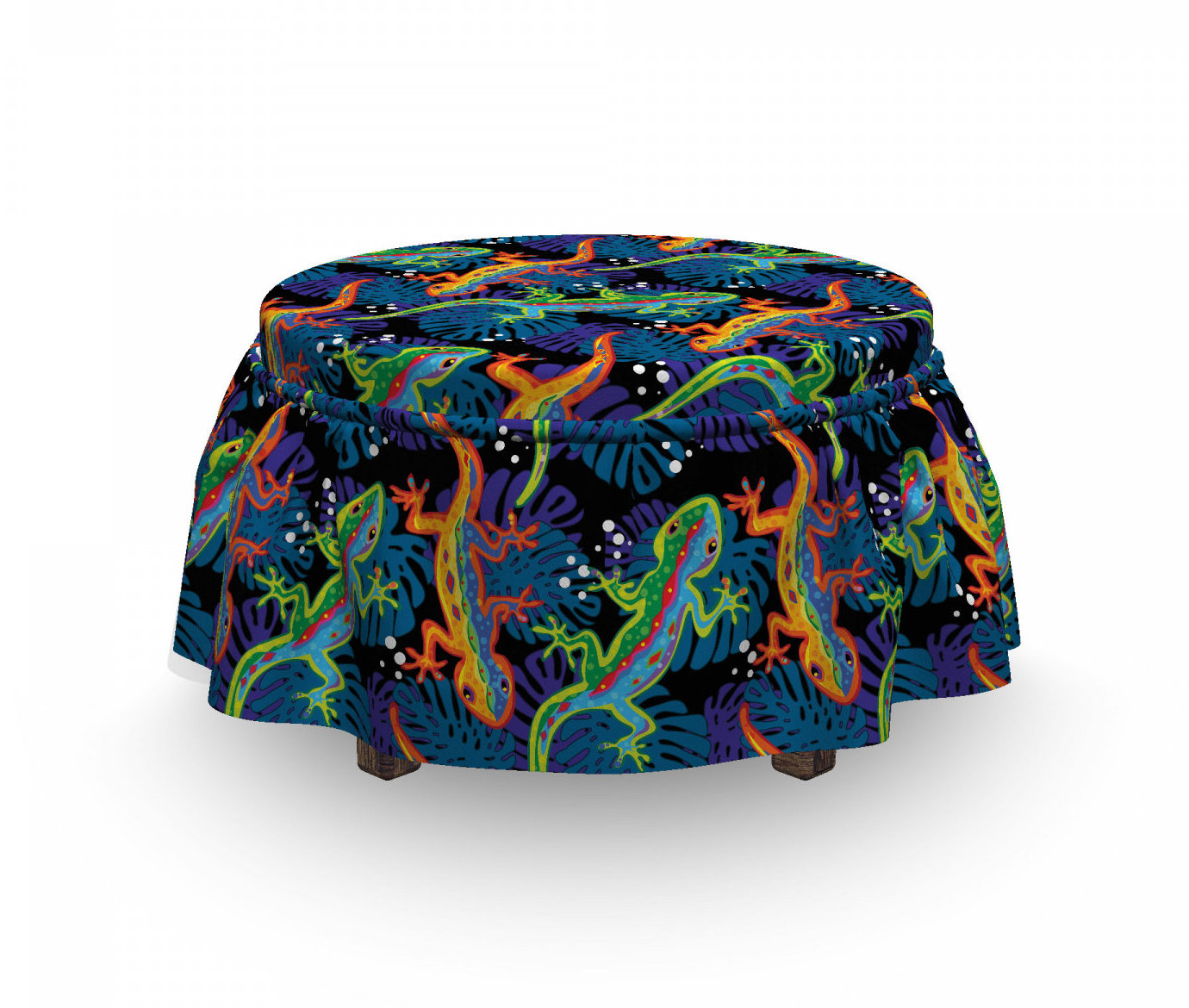 East Urban Home Exotic Flora and Fauna Ottoman Slipcover | Wayfair
