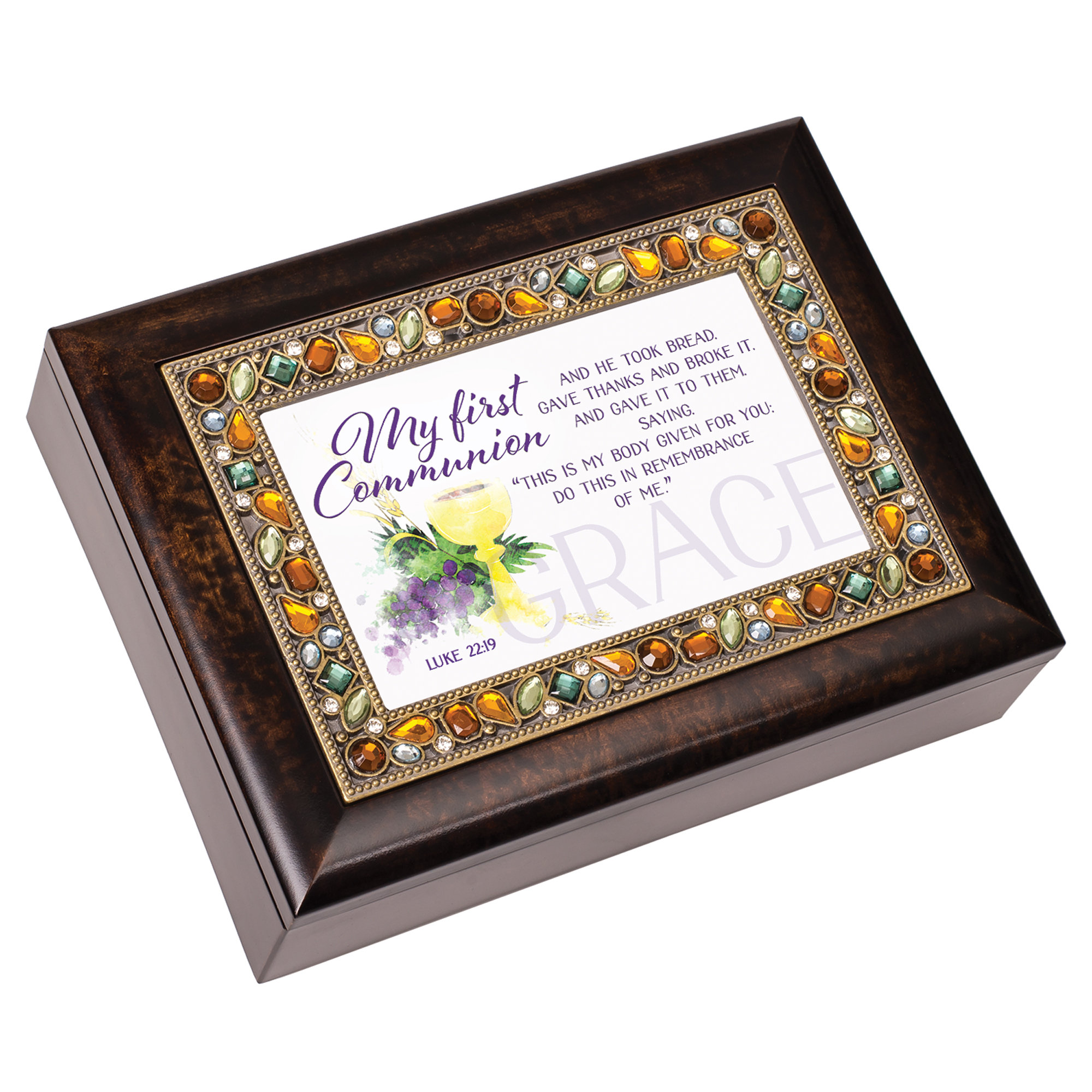 Trinx Emmanouil Jewel First Communion Music Memory Box | Wayfair