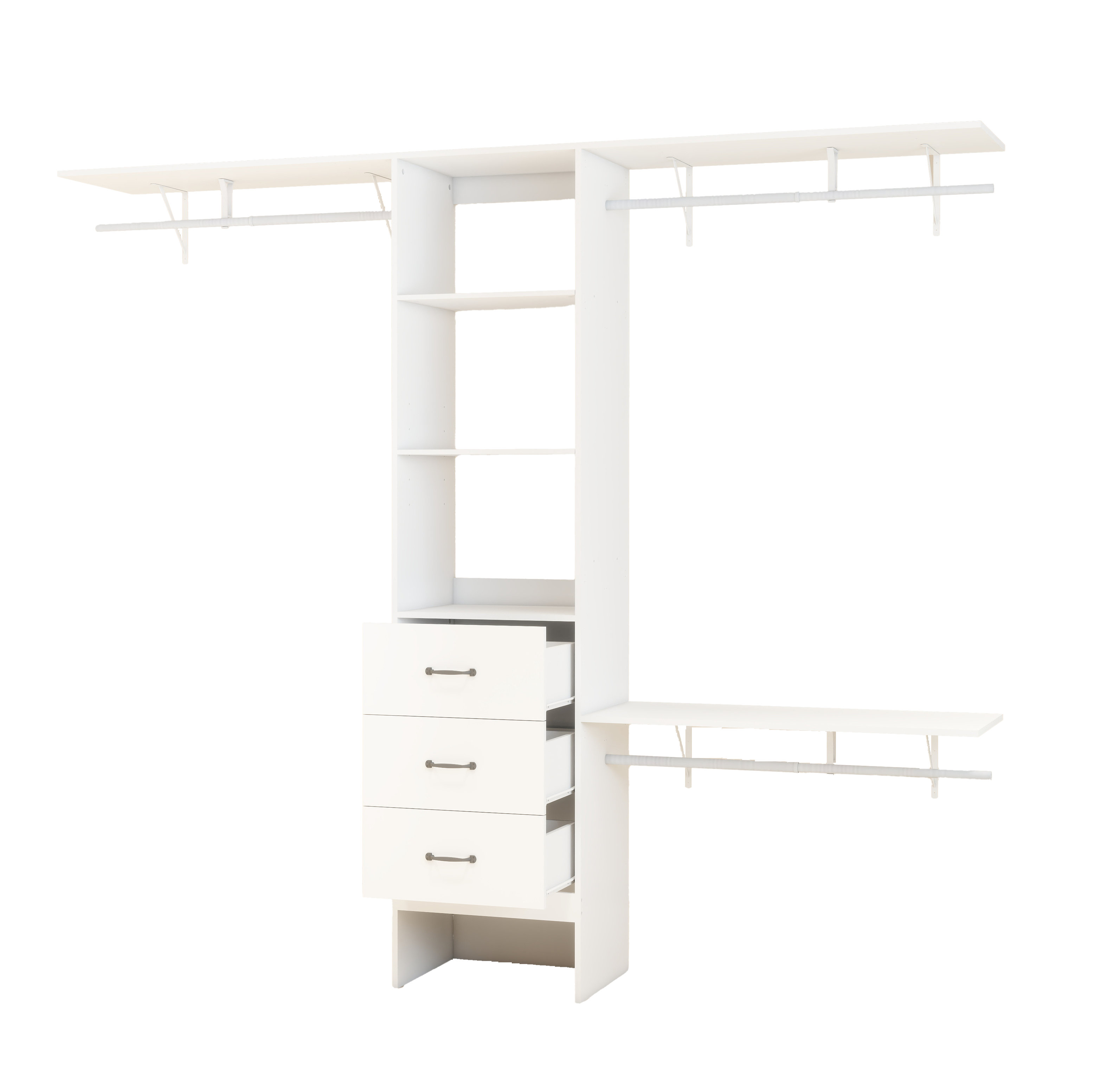 Kozart 96.06" closet system, walk-in closet organizer, 3 adjustable ...