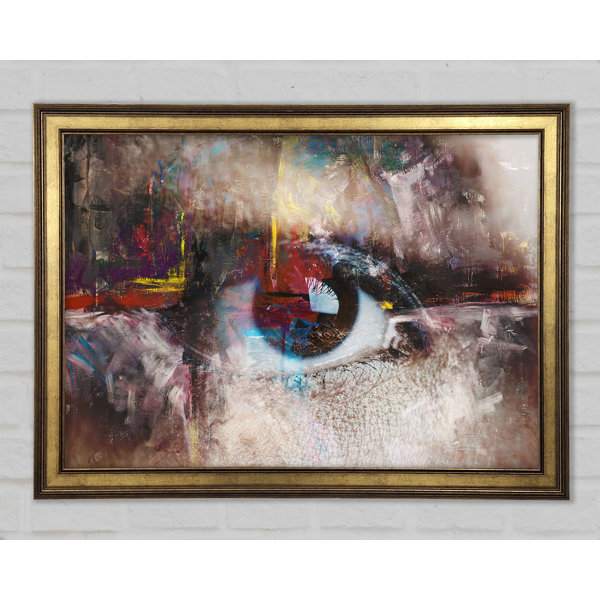Marlow Home Co. Abstract Painting And Eye - Single Picture Frame Print ...