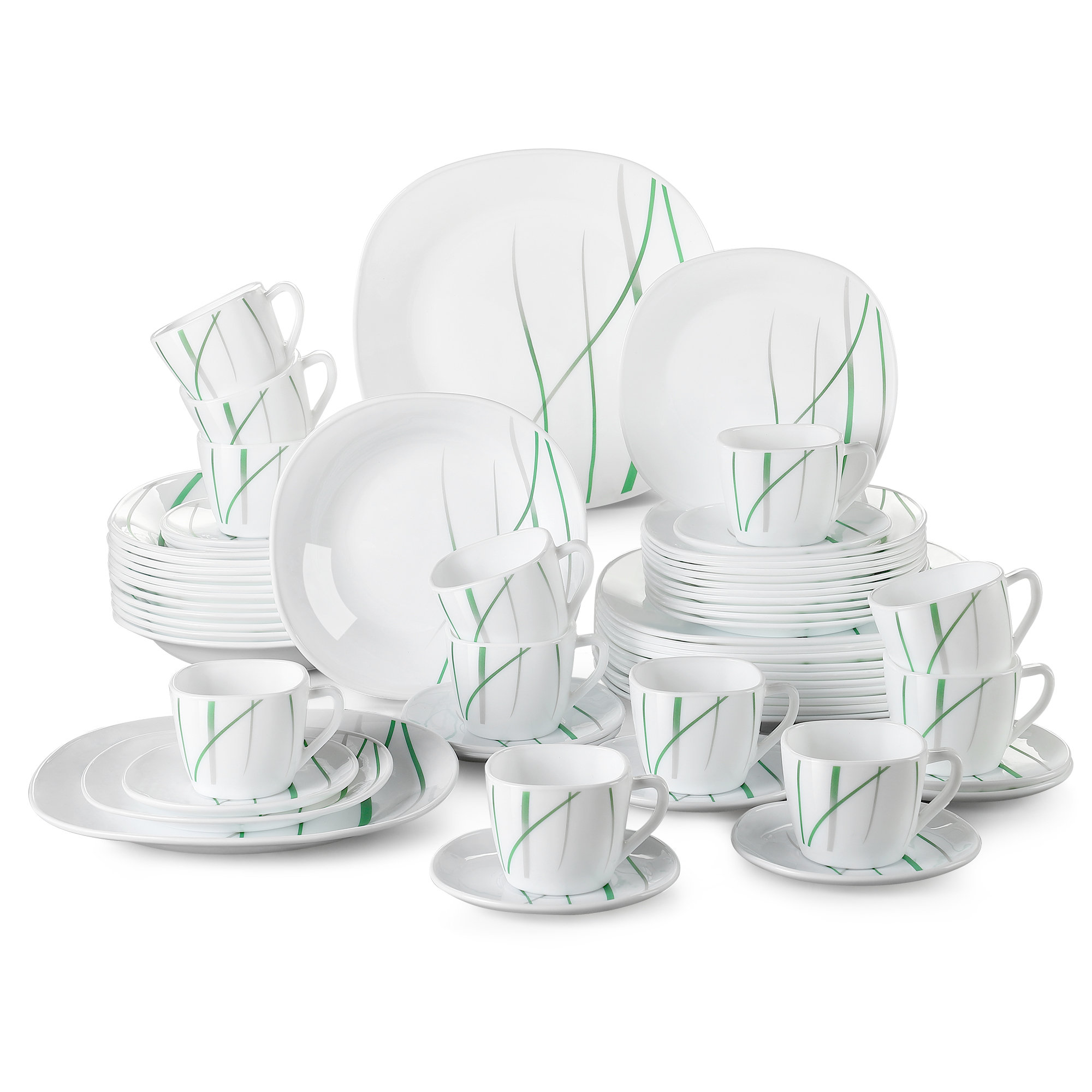 Brayden Studio® Avleen Opal 60 Piece Dinnerware Set, Service For 12 ...