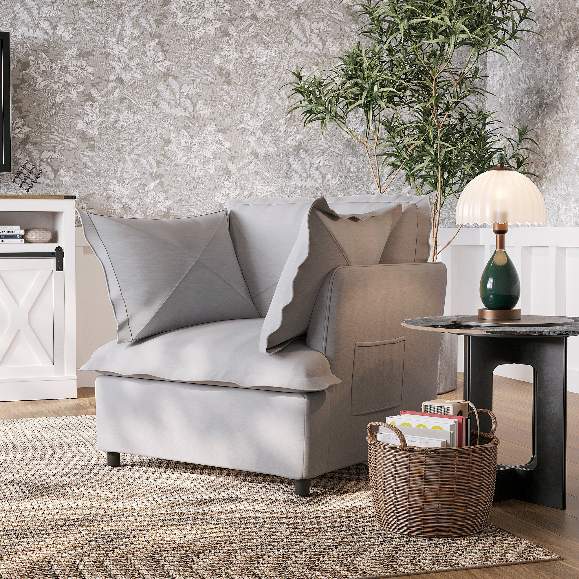 Wade Logan® 38" Oversized Slipcovered Arm chair & Reviews | Wayfair