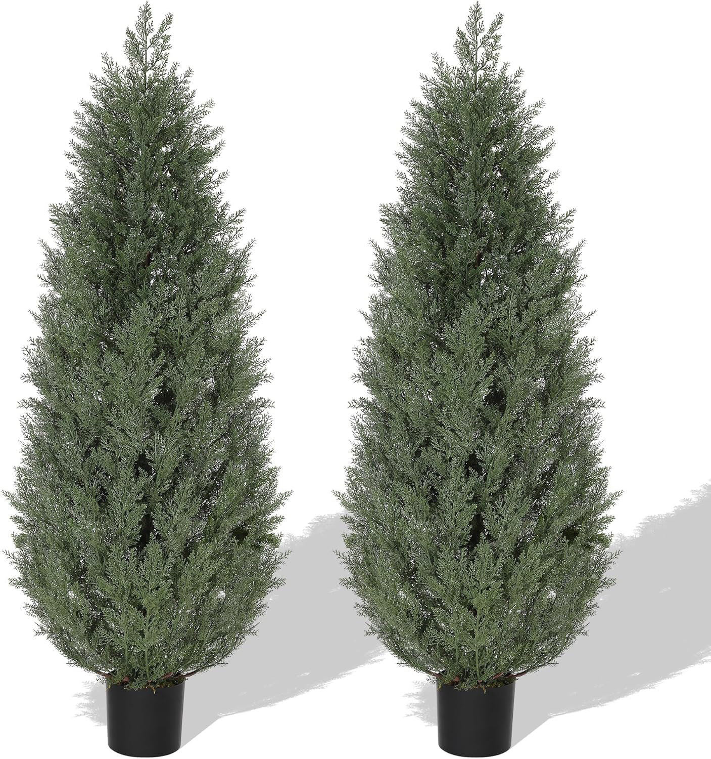 Hokku Designs 5 FT Artificial Cedar Trees, 2 Pcs Artificial Cypress ...