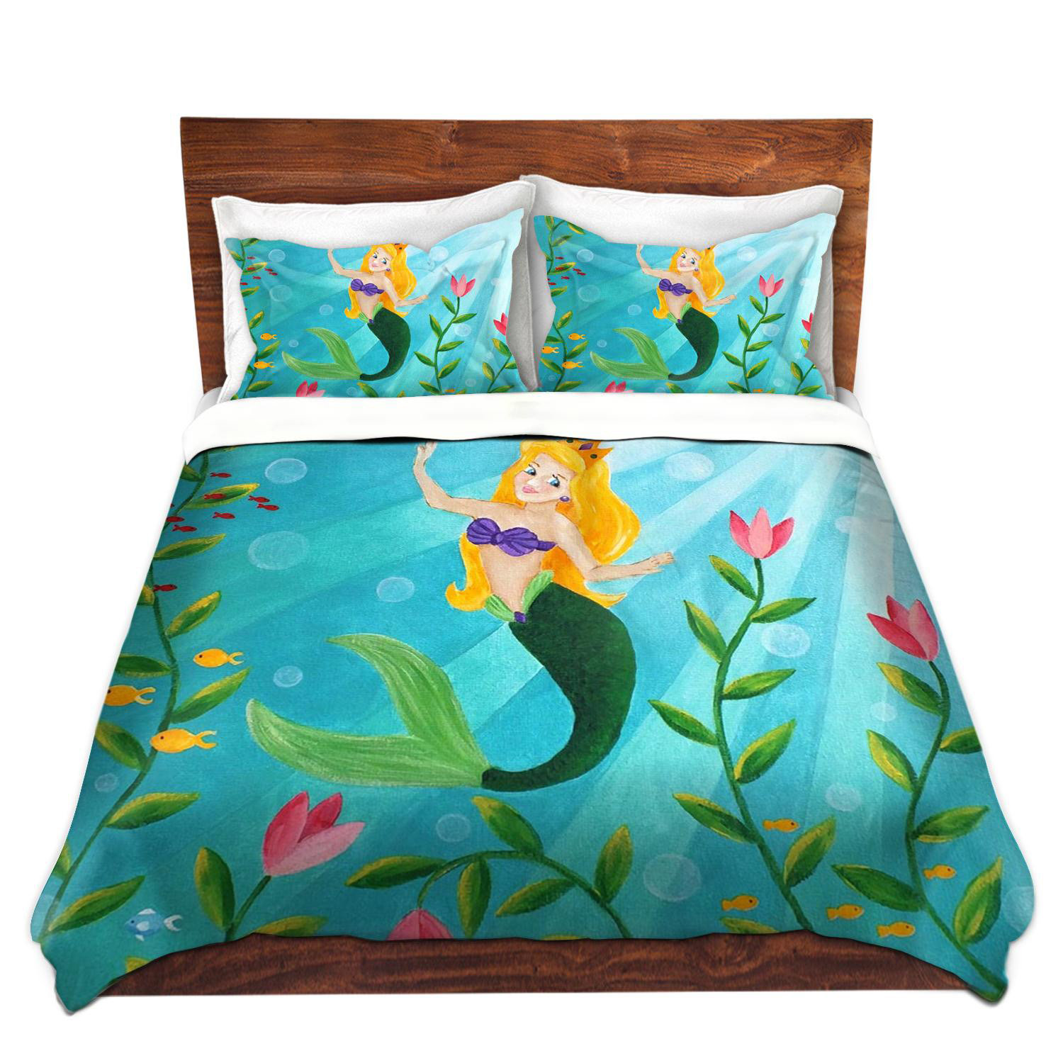 DiaNoche Designs Mermaid Duvet Cover Set | Wayfair