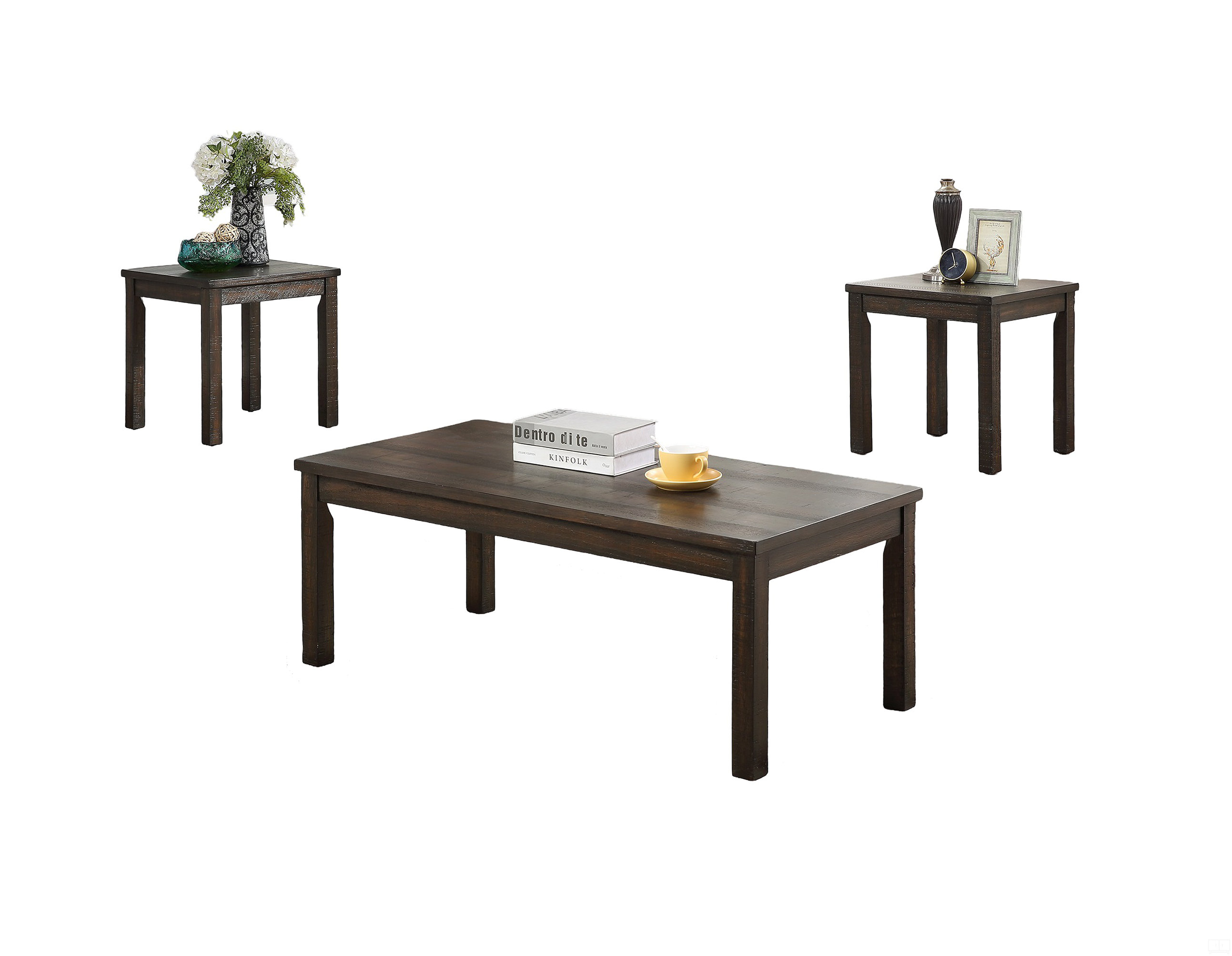 Dakota Fields 3Pc Coffee Tables Set Classic 1X Coffee Table And 2X End ...