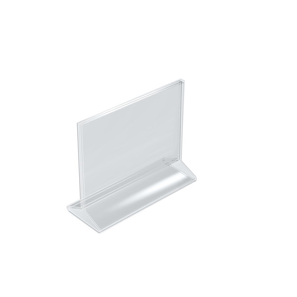 Azar Displays Top Loading Clear Acrylic T-Frame Sign Holder 7" Wide x 5 ...