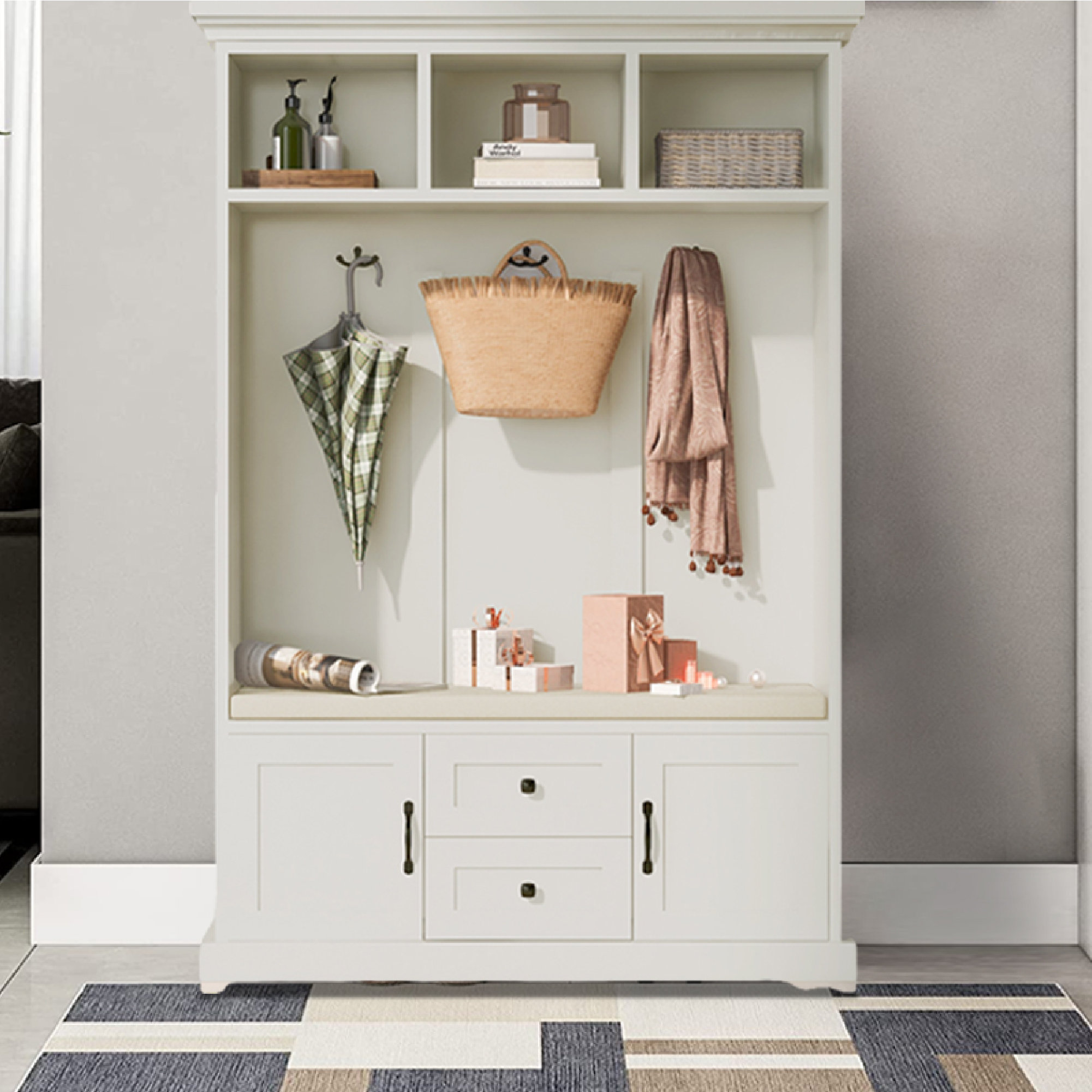 Loon Peak Faize 47.24 Wide Hall Tree & Reviews | Wayfair