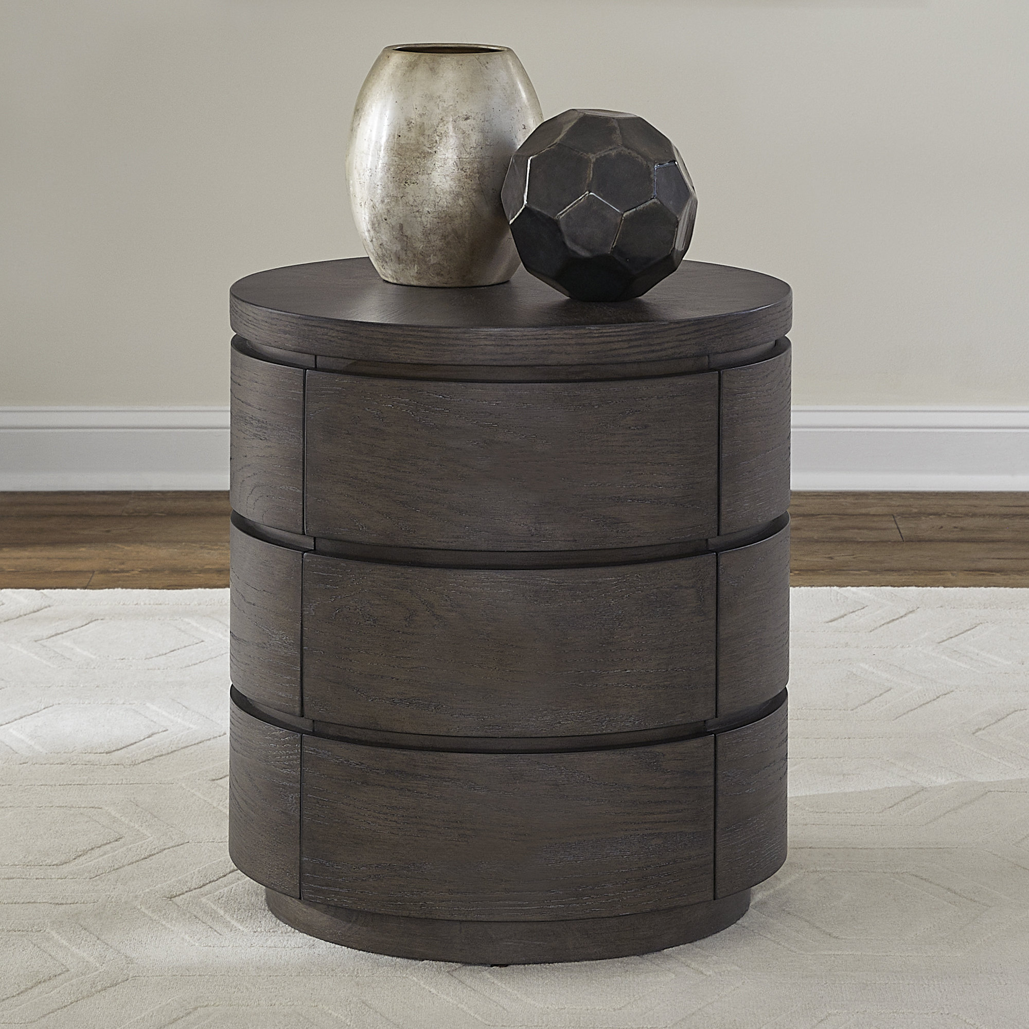 Ivy Bronx Trenea Round End Table w/ Round Plinth Base & Reviews | Wayfair