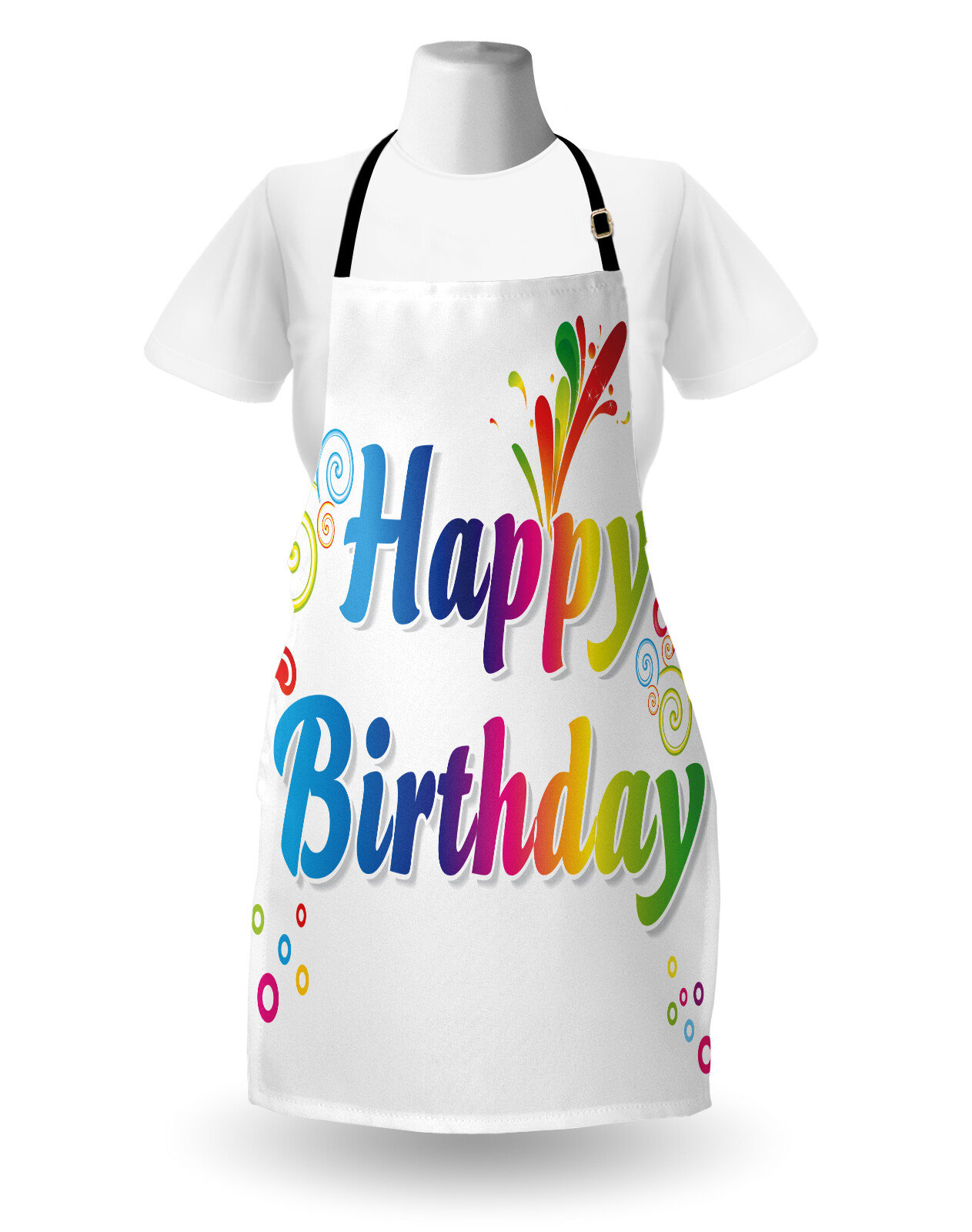 The Party Aisle™ Floral Apron Unisex, Birthday Message, Adult Size ...