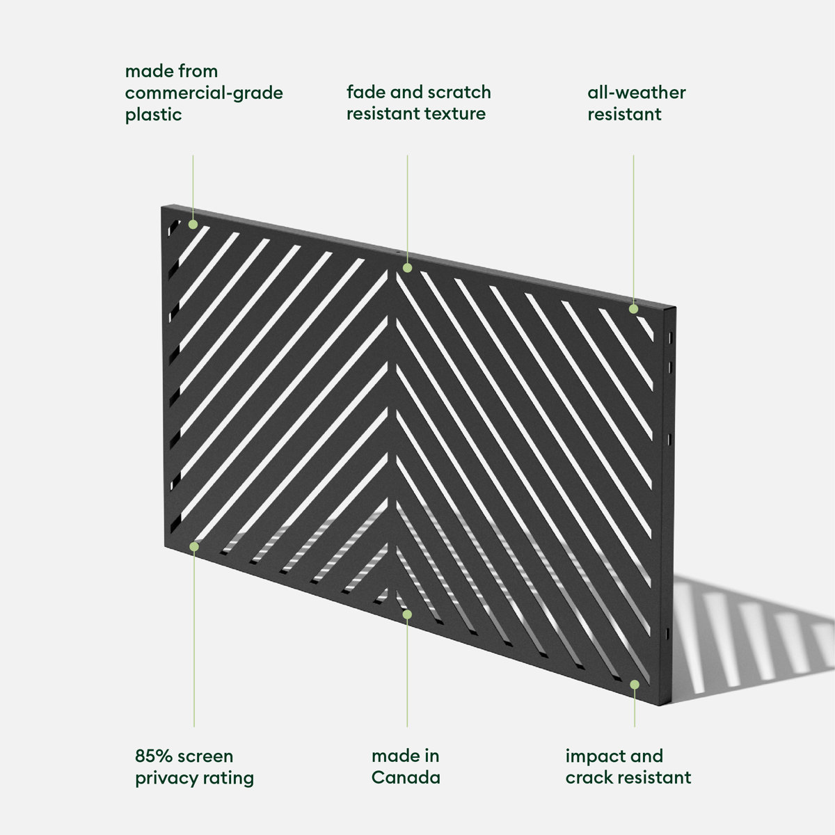 Veradek 3.75 ft. H x 2 ft. W Screen Series Arrow Privacy Screen ...