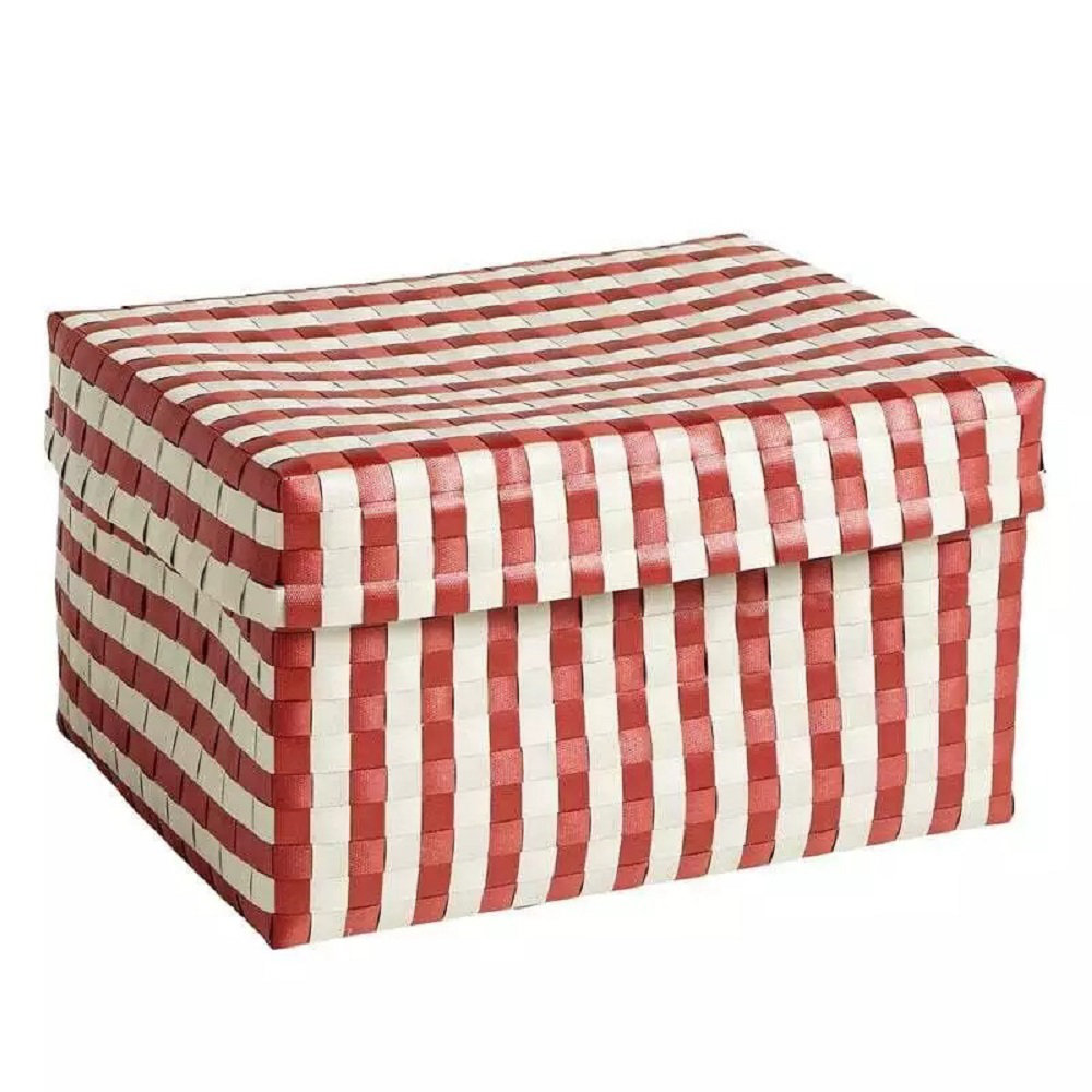 Hay Maxim Stripe Box - Large, Red/sand | Wayfair