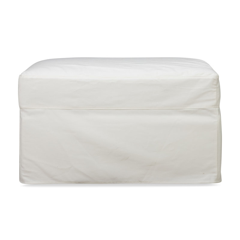Savannah Slipcovered Ottoman & Reviews | Birch Lane