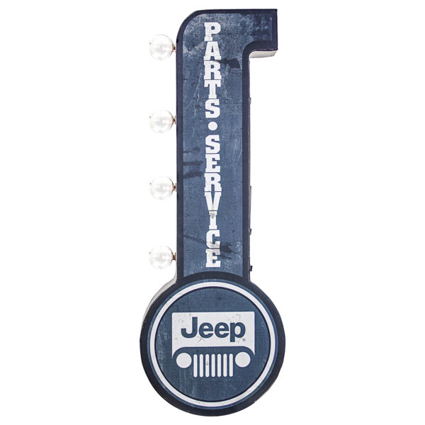 Crystal Art Gallery Jeep Parts and Service LED Sign "& Reviews" | Wayfair
