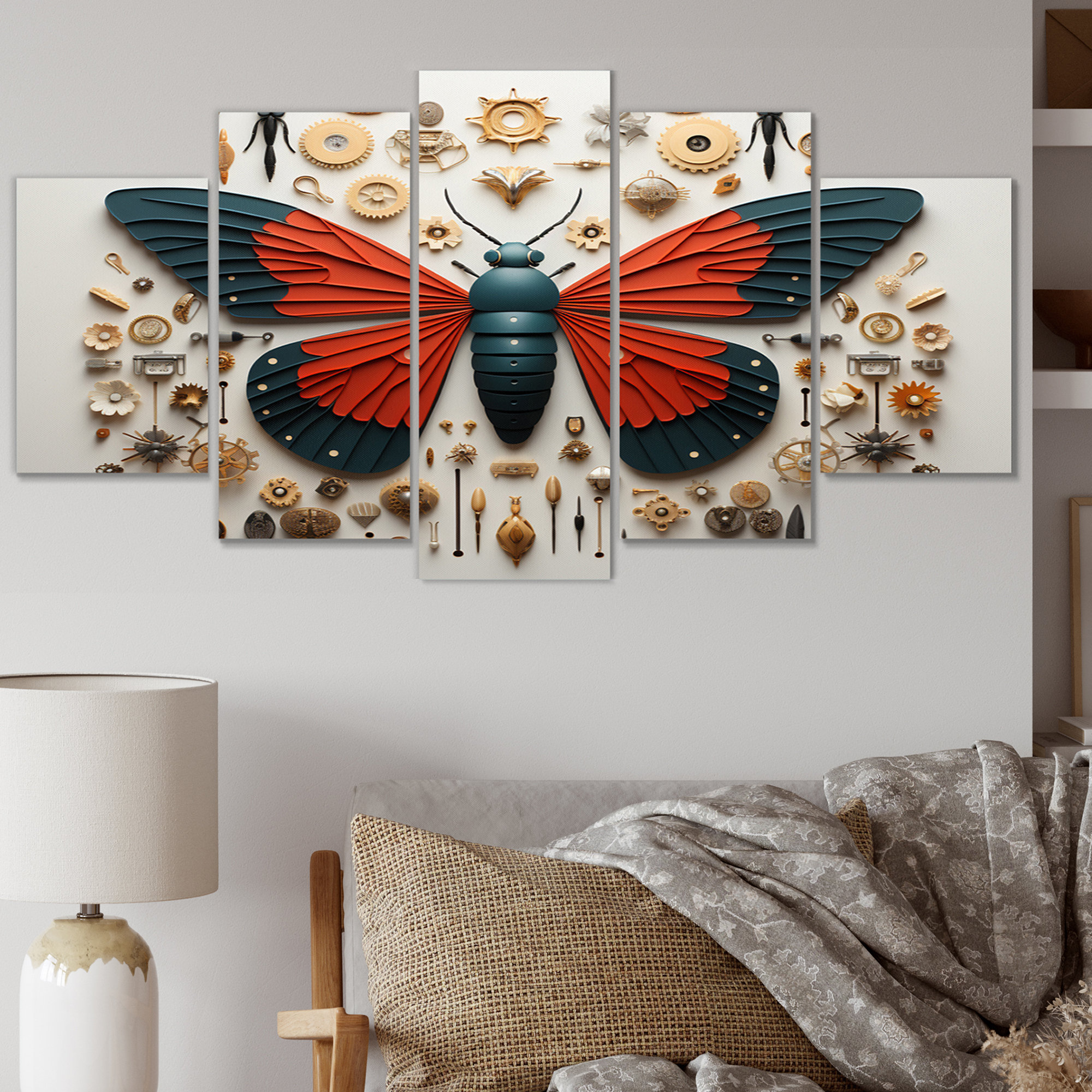 Design Art Insects Bugs Tiny Wonders III - Animals Canvas Wall Art - 5 ...