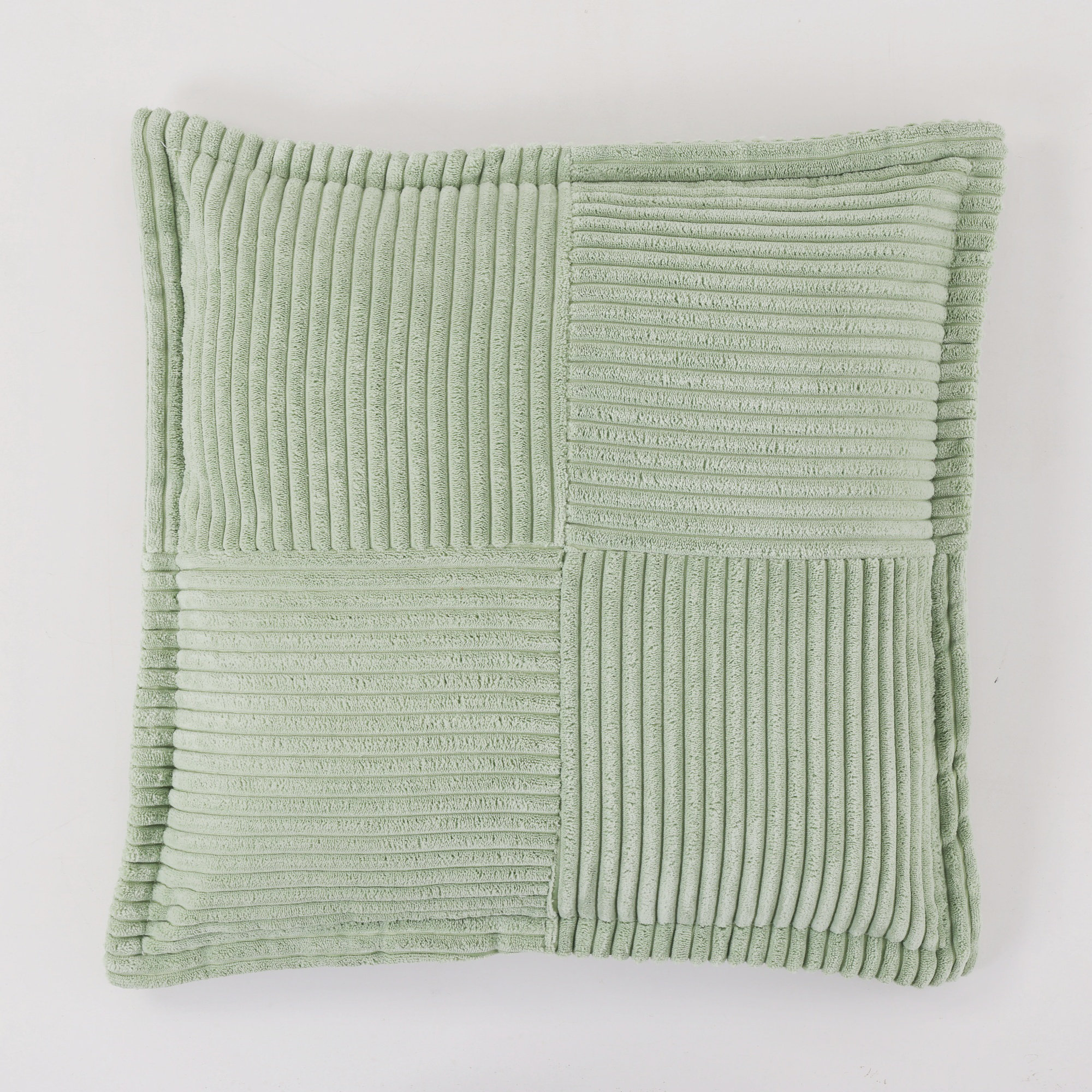 MeyJey Solid-Colour Throw Pillow with High-Low Stripes Cover & Insert ...