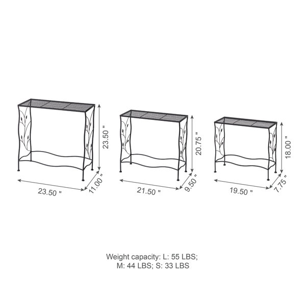 Red Barrel Studio® Jozalynn Rectangular Nesting Plant Stand & Reviews ...