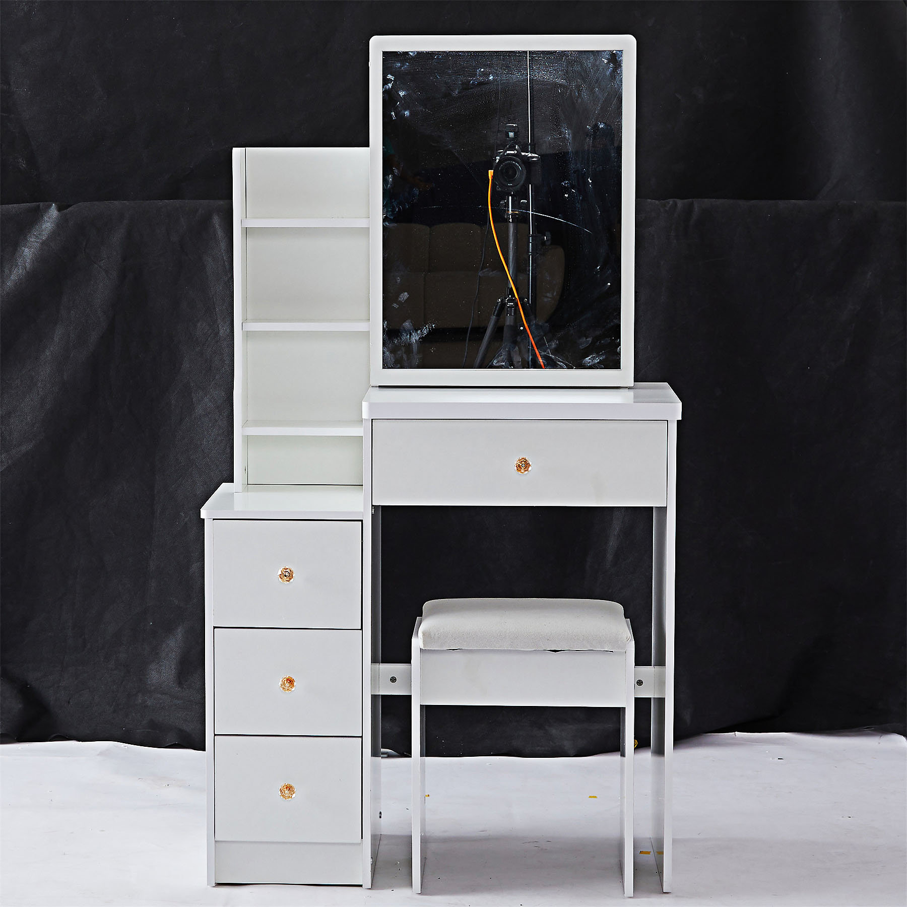 Ivy Bronx Makeup Vanity Table Set | Wayfair
