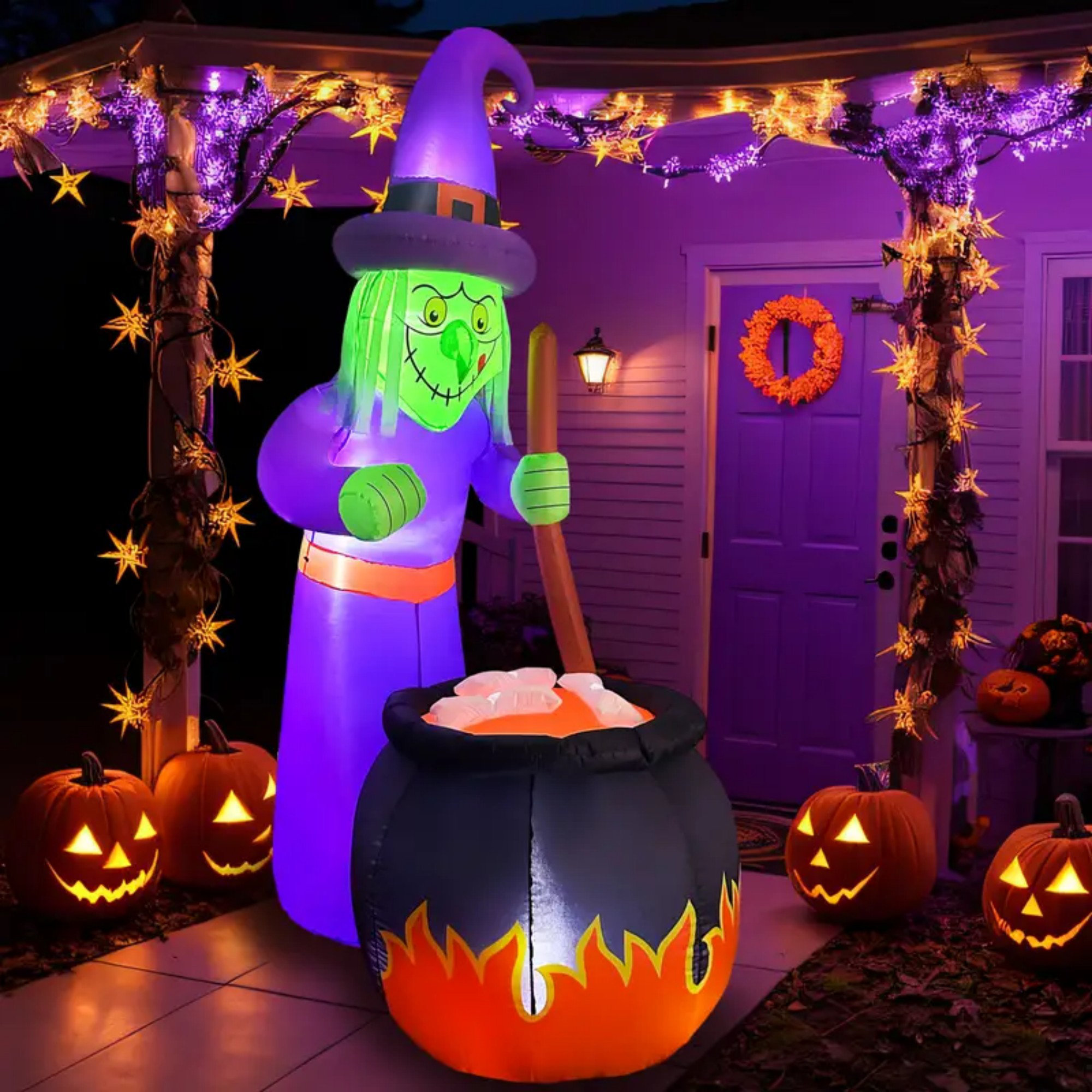 The Holiday Aisle® 7Ft Halloween Inflatables Halloween Decorations ...
