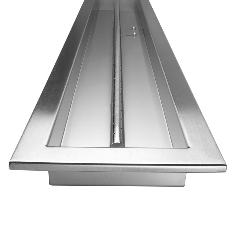 Celestial Fire Glass 48" x 6" Linear Drop-In Fire Pit Pan w/ Burner ...