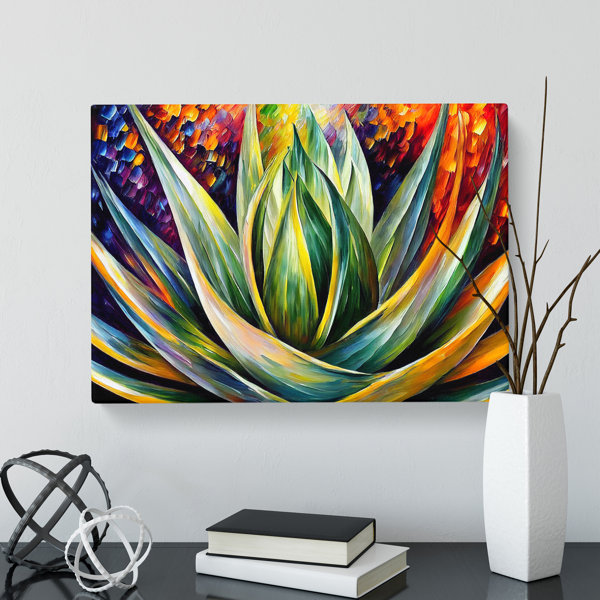 Latitude Vive Aloe Vera Succulent Plant Vol.4 - Wrapped Canvas Painting ...