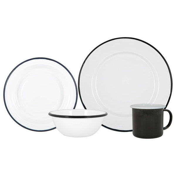Argon Tableware Enamelware Dinnerware - Set of 16 | Wayfair.co.uk