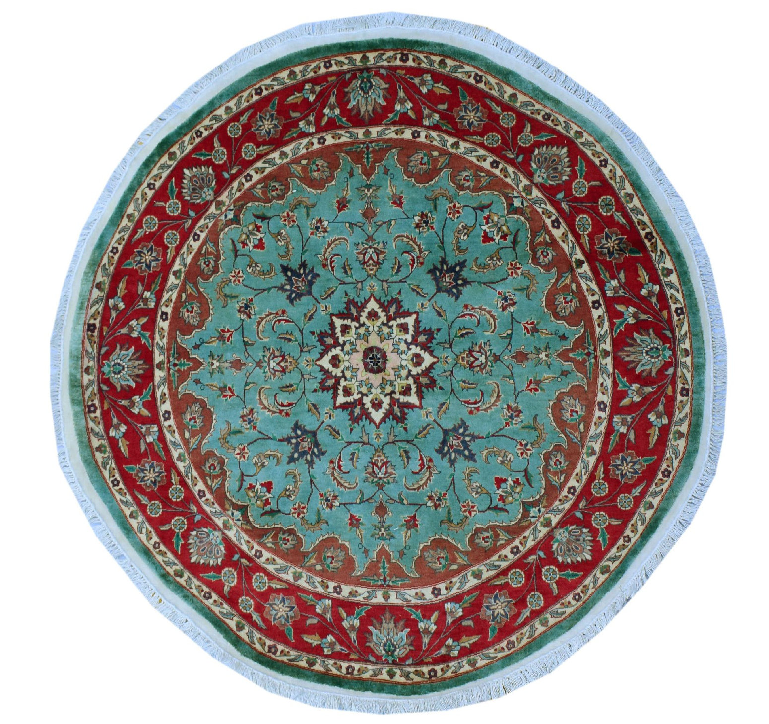 Astoria Grand One-of-a-Kind Massimo Hand-Knotted Green 6' x 5'10" Oval ...