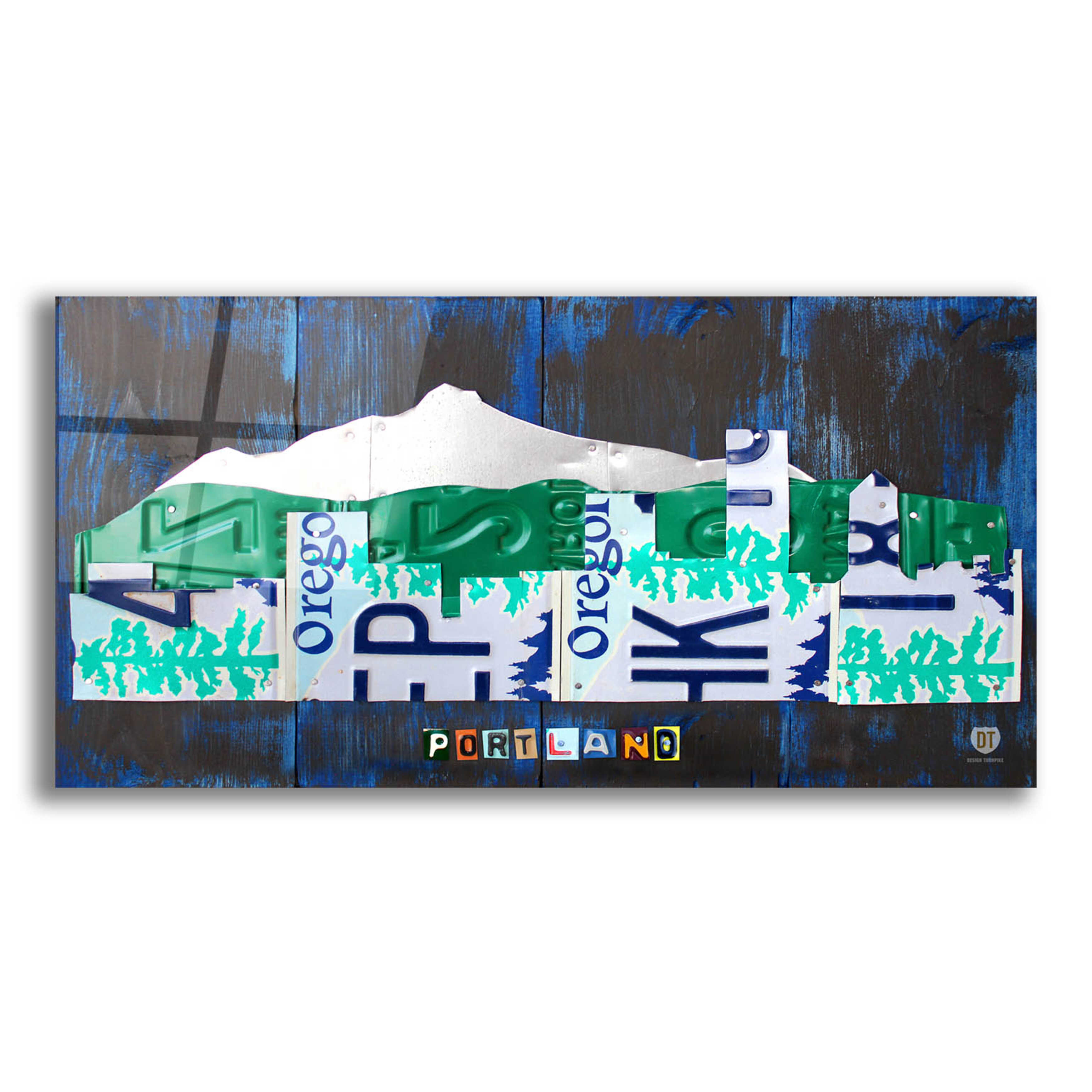 Williston Forge Portland Skyline License Plate Art On Plastic / Acrylic ...